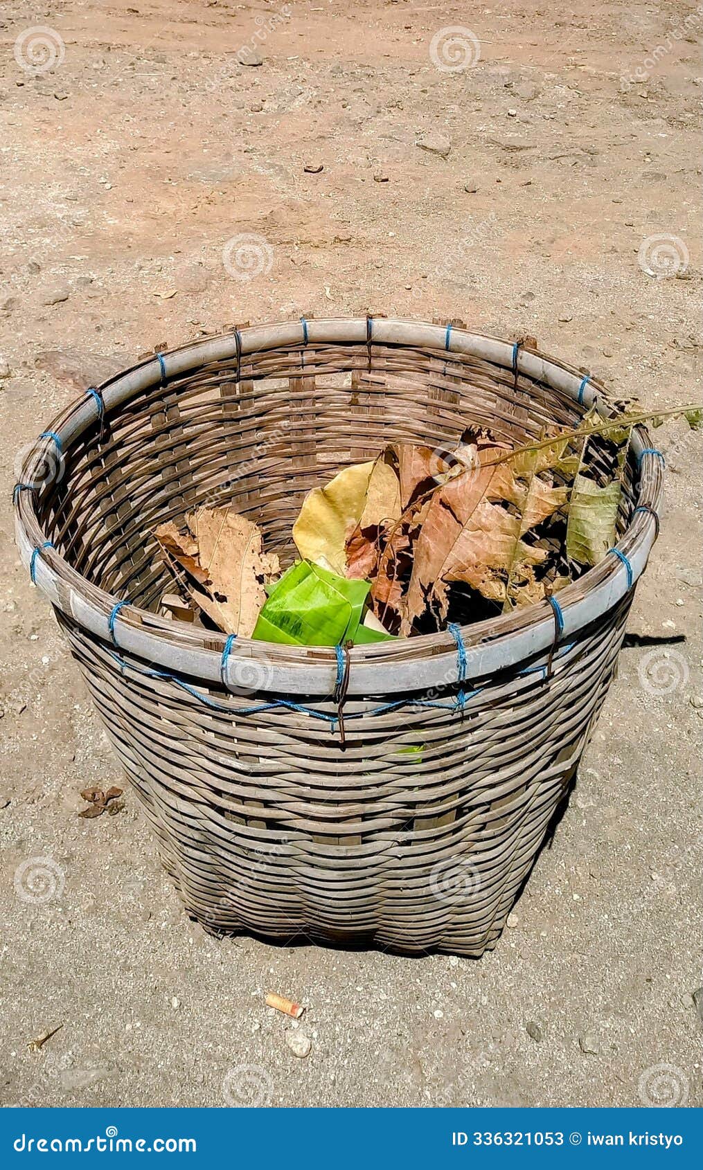 Traditional Trash Bins Made of Bamboo are Very Eye-catching Stock Image ...