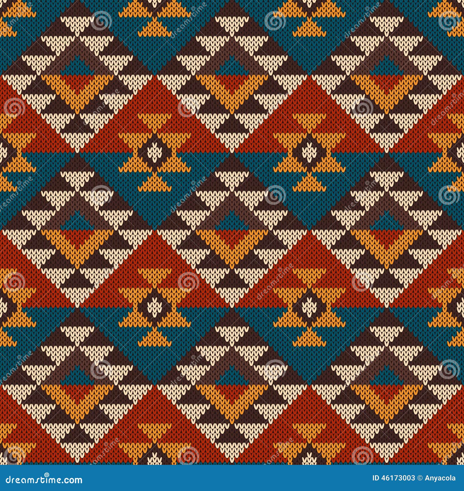Traditional Tribal Aztec Seamless Pattern on the Wool Knitted Te Stock ...