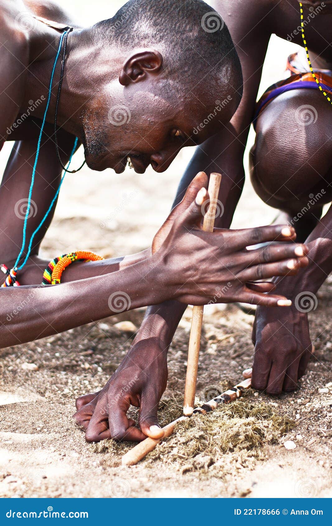 Traditional Tribal Way of Making Fire Editorial Photo - Image of male ...
