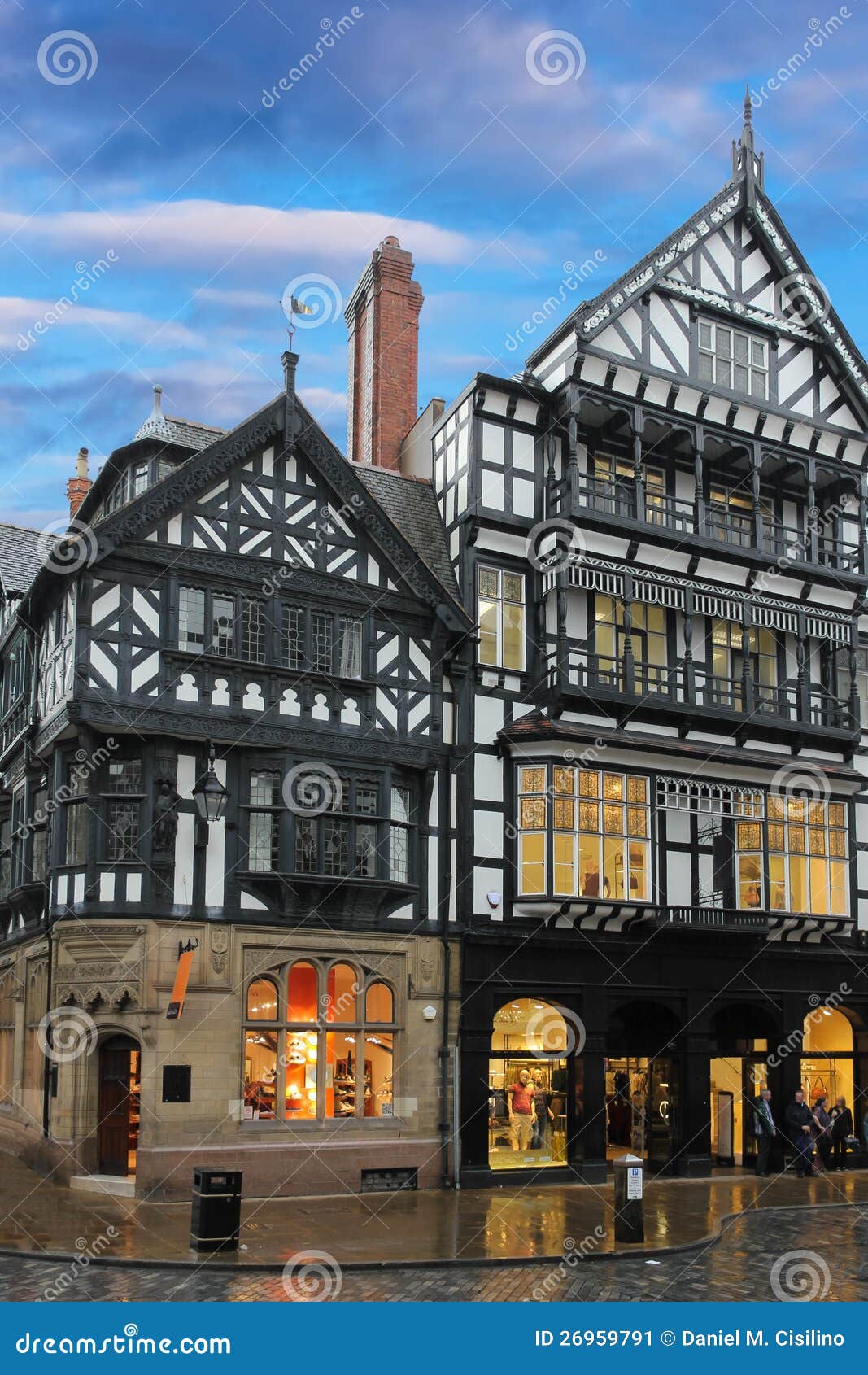 Traditional Tudor Buildings. Chester. England Stock Image - Image of ...