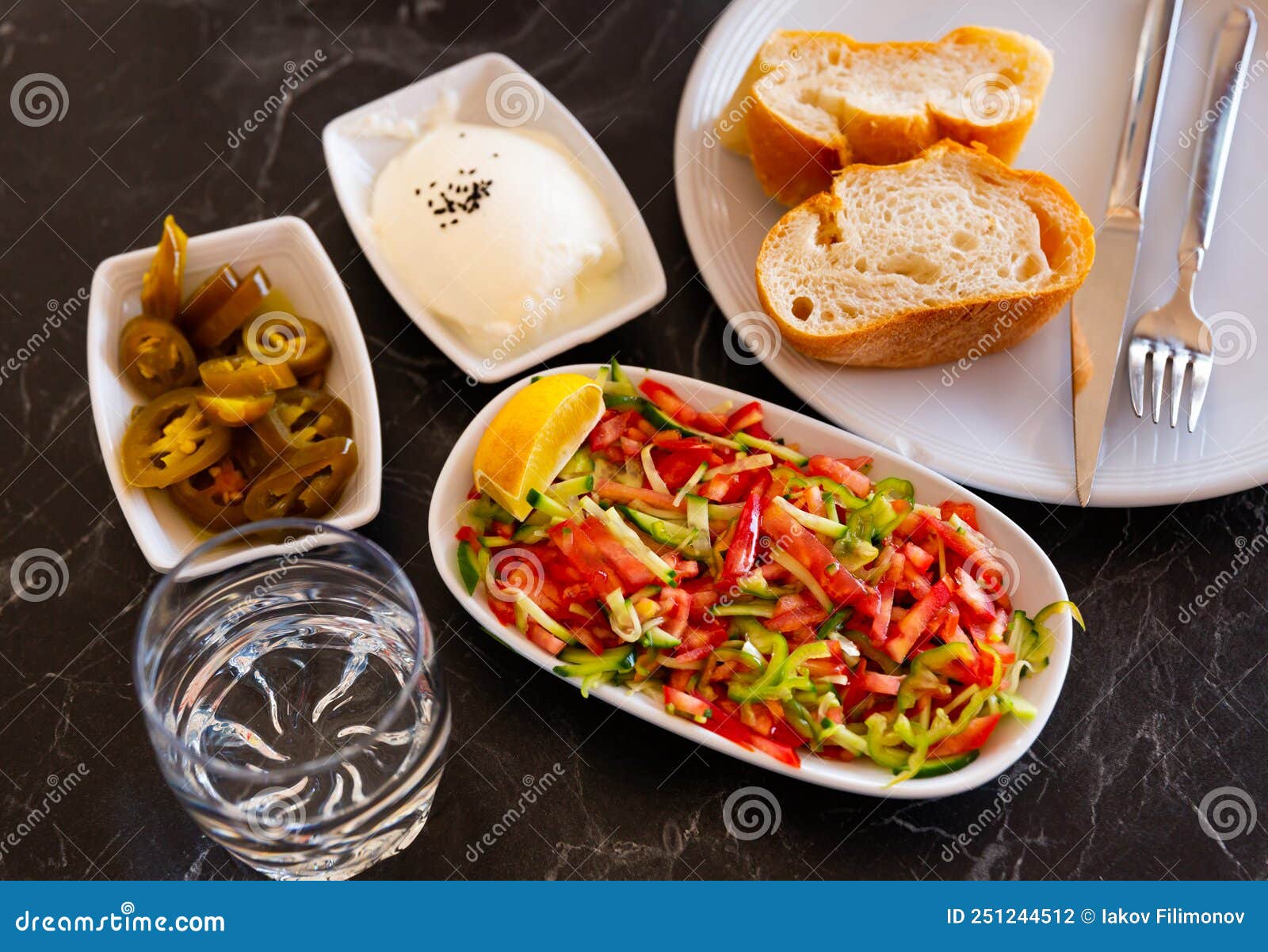 Traditional Turkish Appetizers before Main Course Stock Photo - Image ...