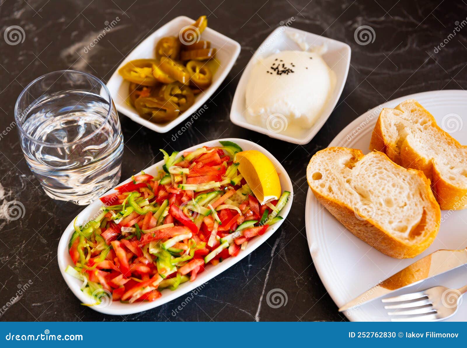 Traditional Turkish Appetizers before Main Course Stock Photo - Image ...