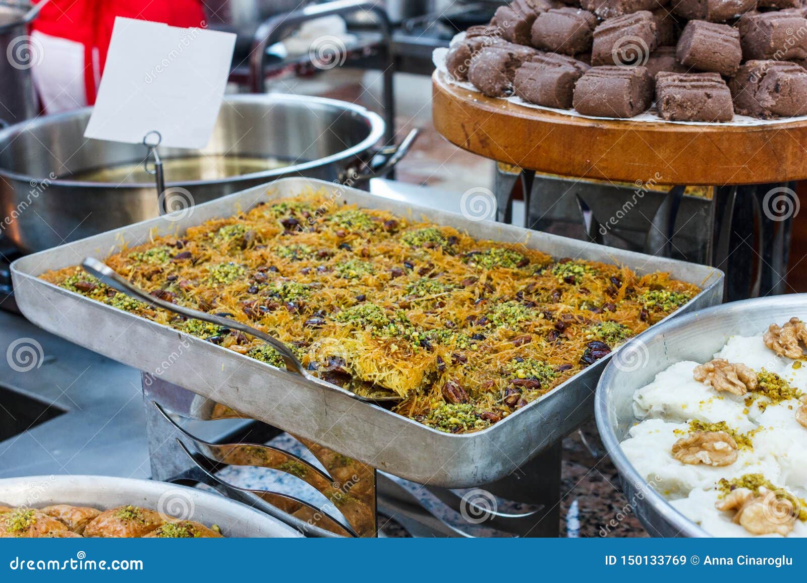 Traditional Turkish Baklava Sweets in the Open Buffet in a Hotel in ...