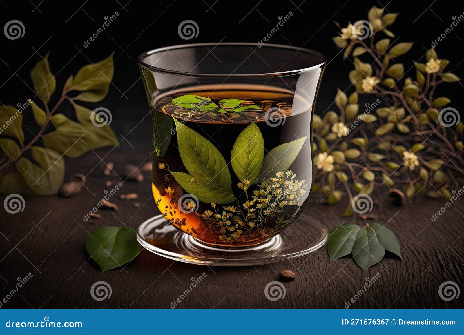 Traditional Turkish Black Tea Served in a Glass Cup, Prepared with ...