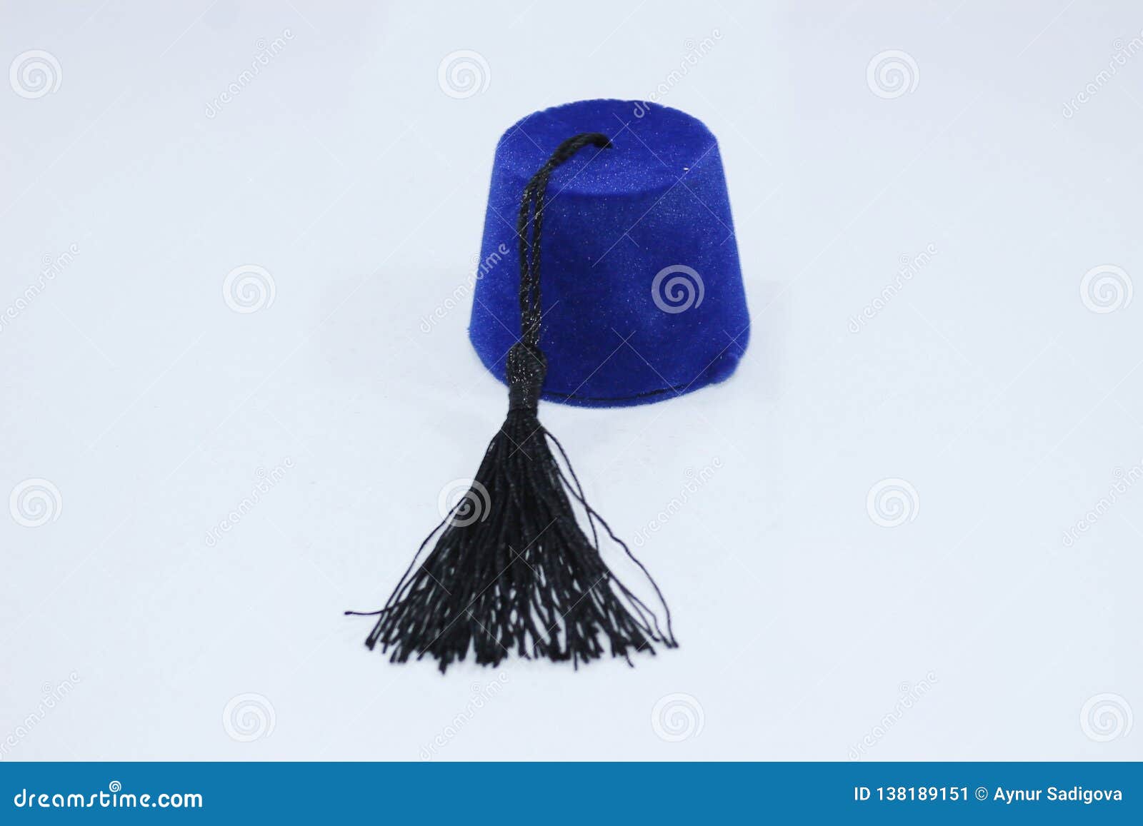 Traditional Turkish Blue Hat Isolated on White Stock Image - Image of ...