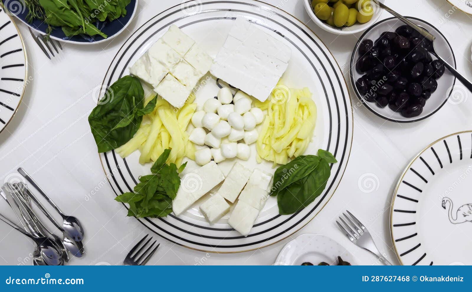 Traditional Turkish Breakfast Set of Tastes of Dishes Stock Footage ...