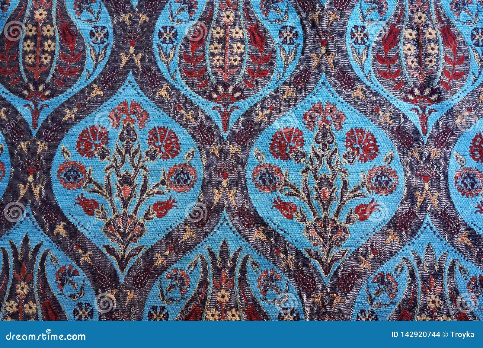 Traditional Turkish Carpet. Floral Pattern Stock Photo - Image of ...