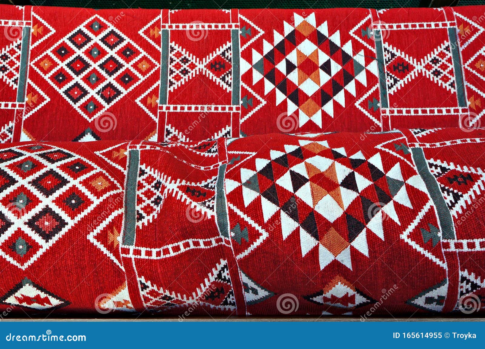 Traditional Turkish Carpet. Ornamental Geometric Pattern Stock Image ...