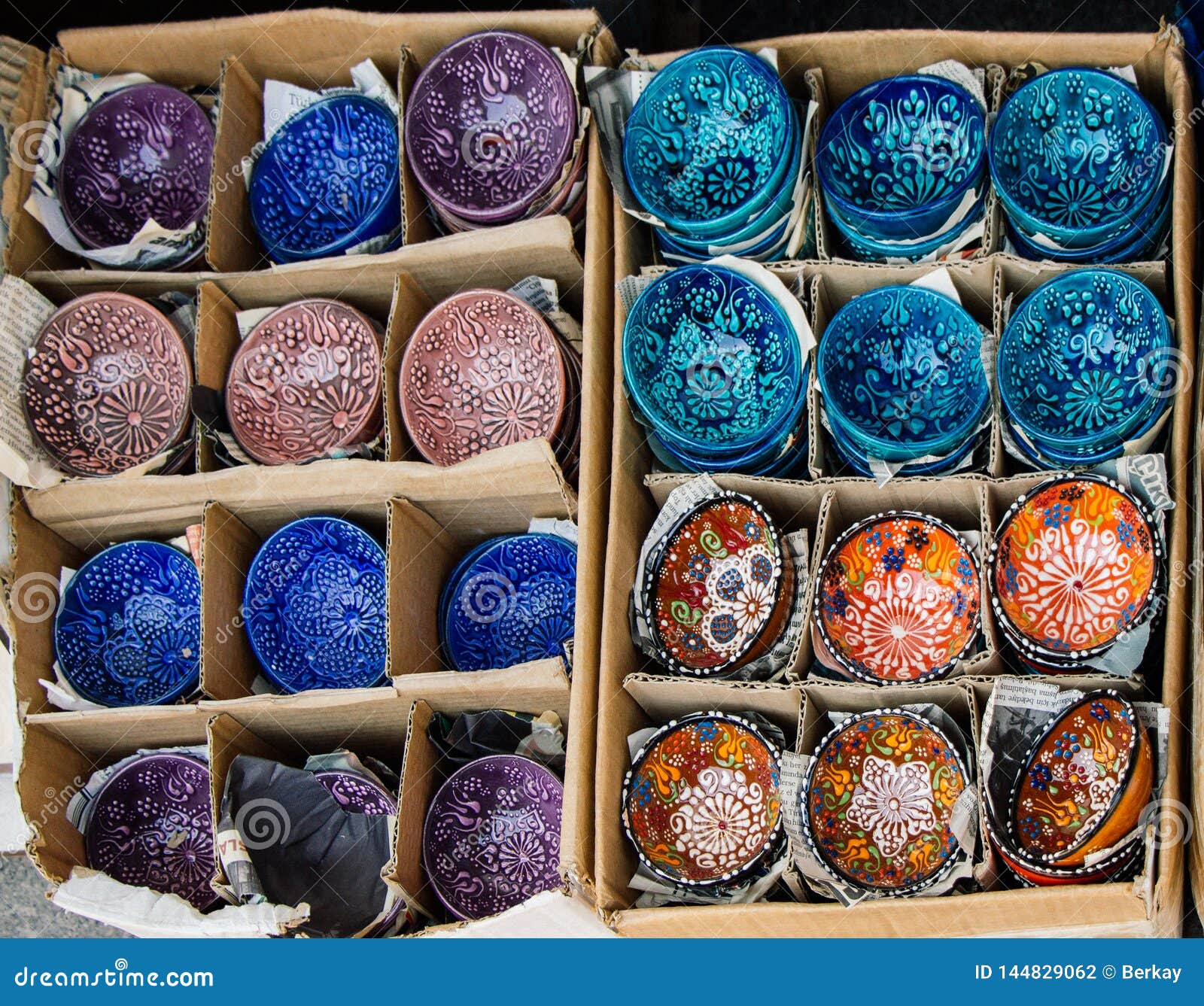 Traditional Turkish Ceramic Plates Stock Photo - Image of antique ...