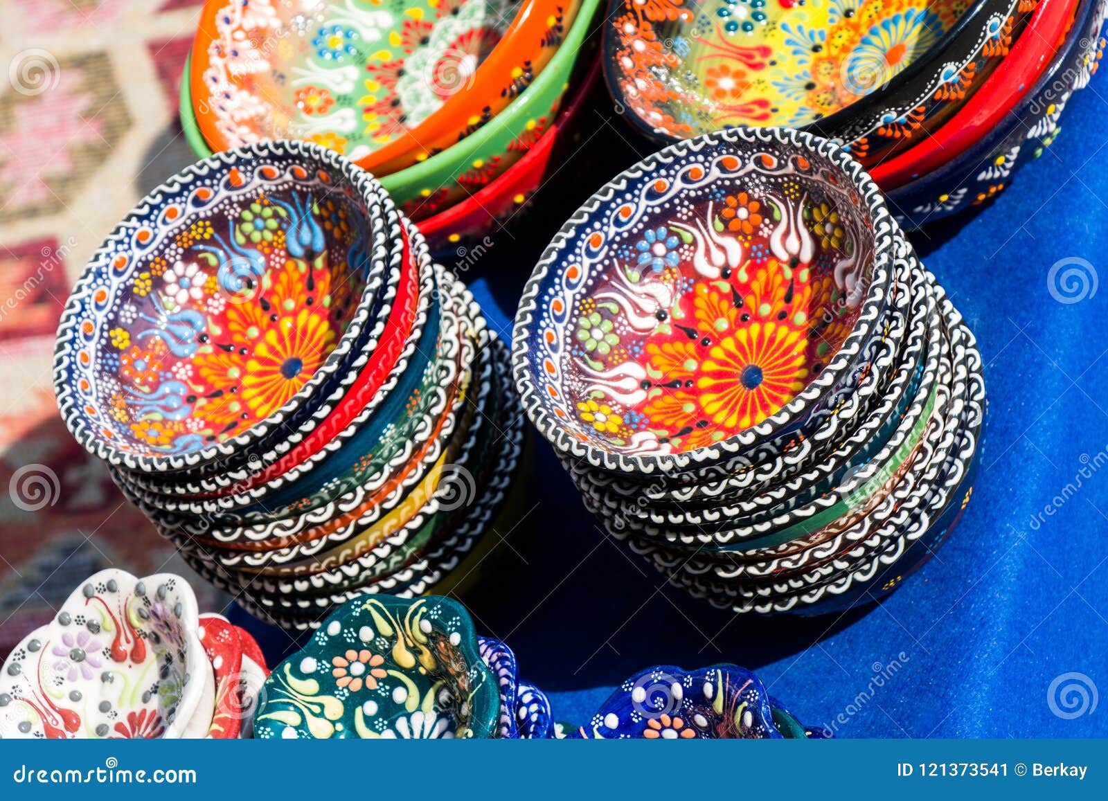 Traditional Turkish Ceramic Plates Stock Image - Image of plate ...