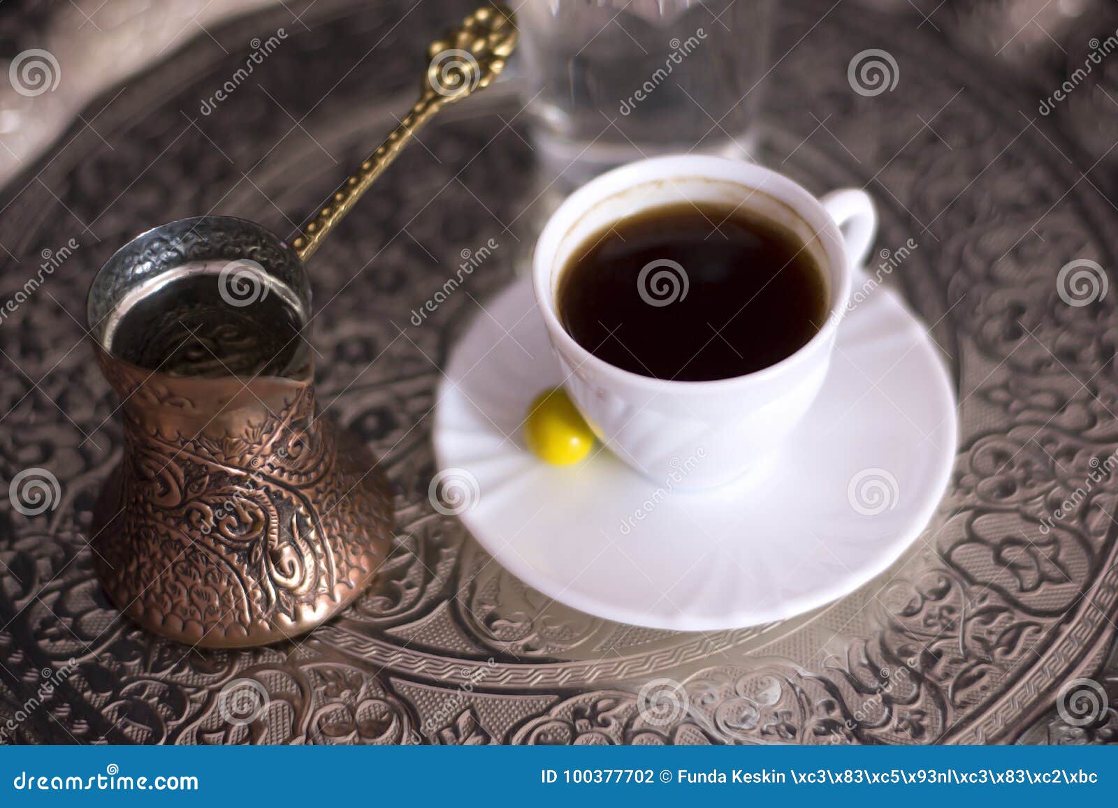 Traditional Turkish coffee stock photo. Image of cuisine - 100377702