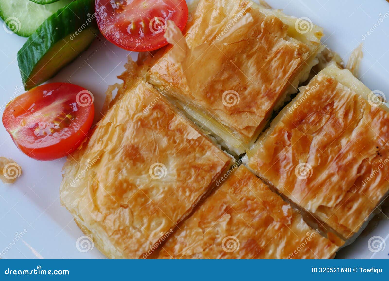 Traditional Turkish Cuisine Pastries Borek on a Plate Stock Photo ...