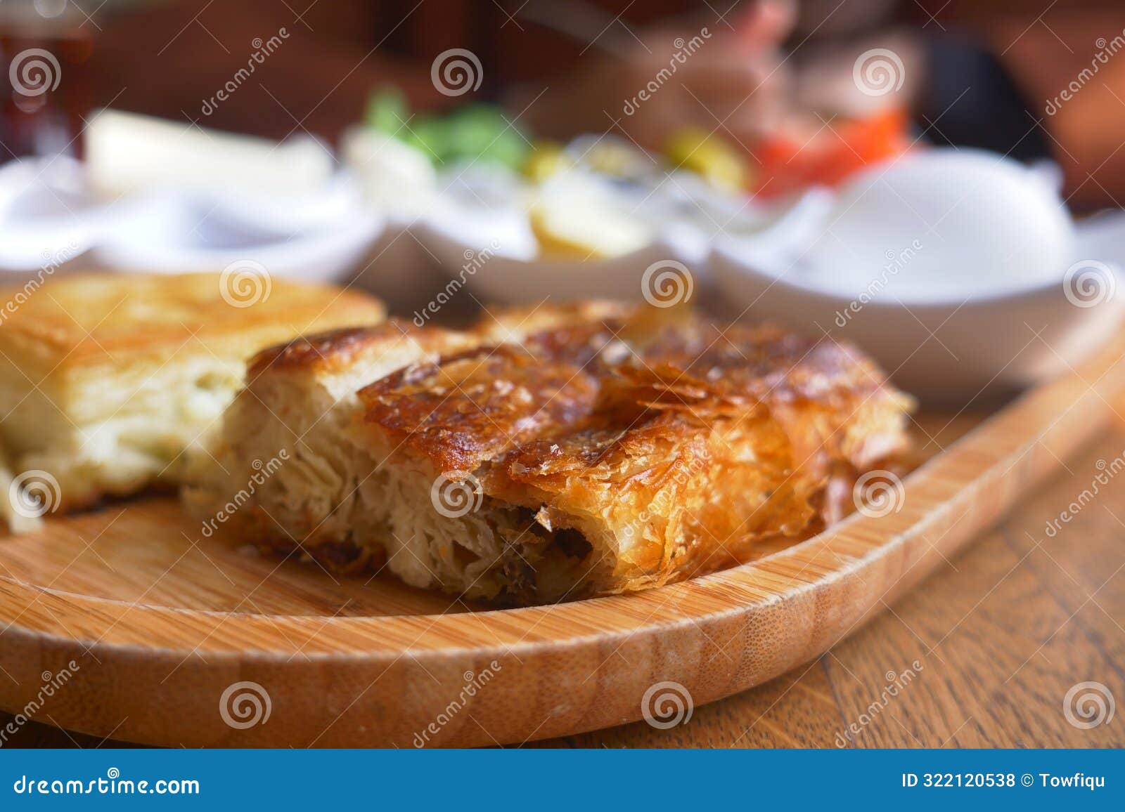 Traditional Turkish Cuisine Pastries Borek on a Plate Stock Photo ...