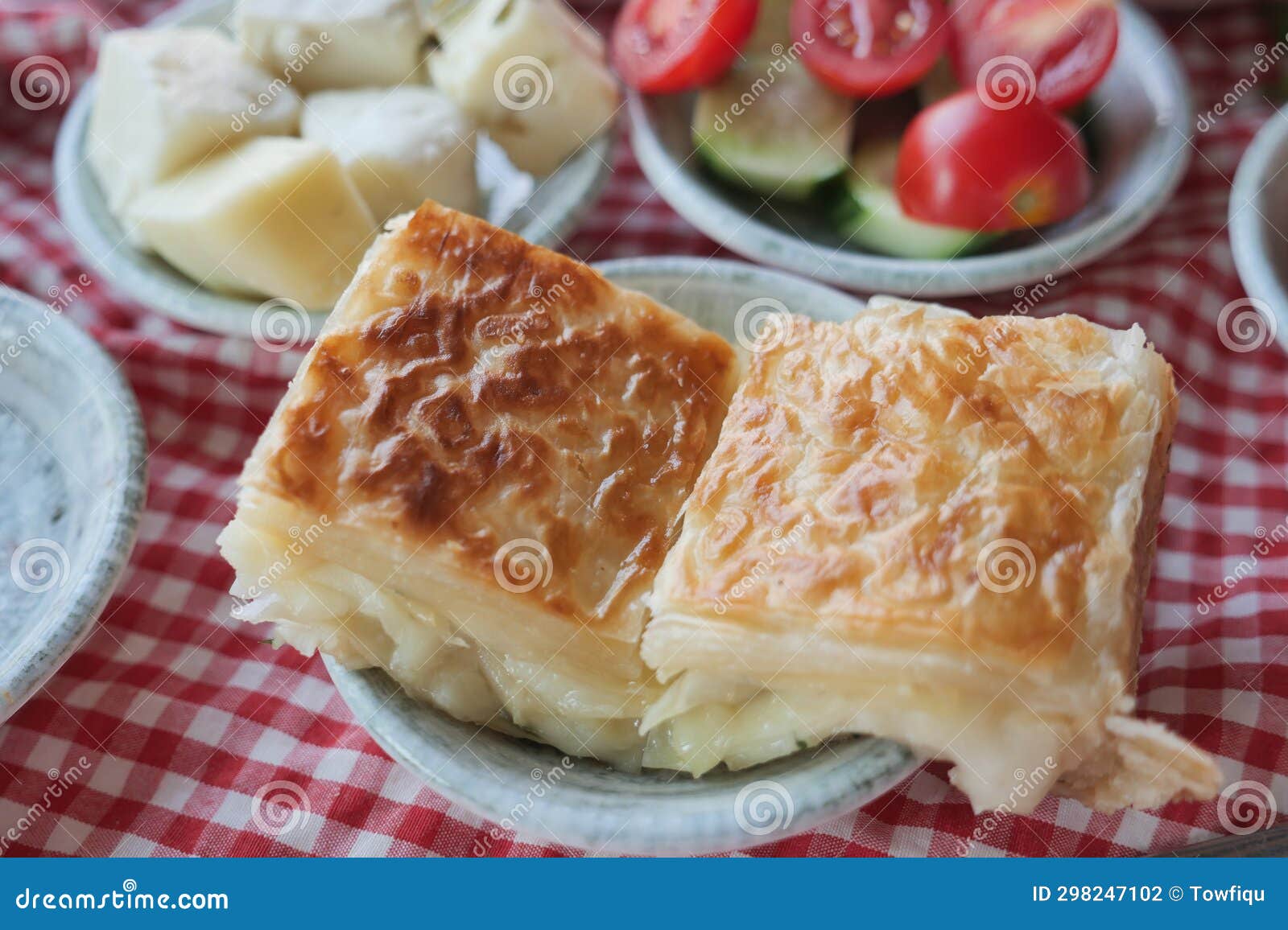 Traditional Turkish Cuisine Pastries and Olive on Table Stock Photo ...