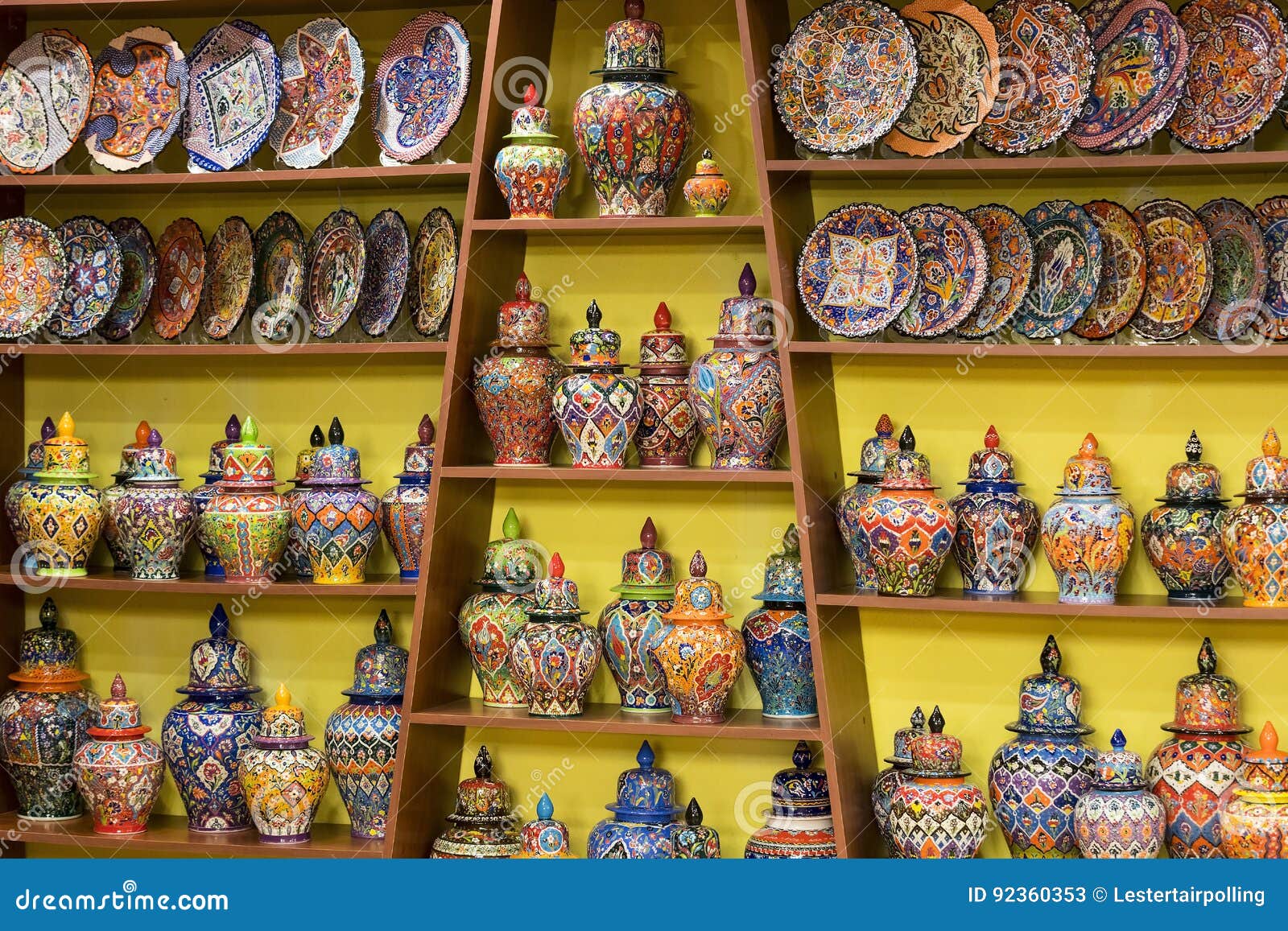 Traditional Turkish Decorative Ceramics Stock Image - Image of islamic ...