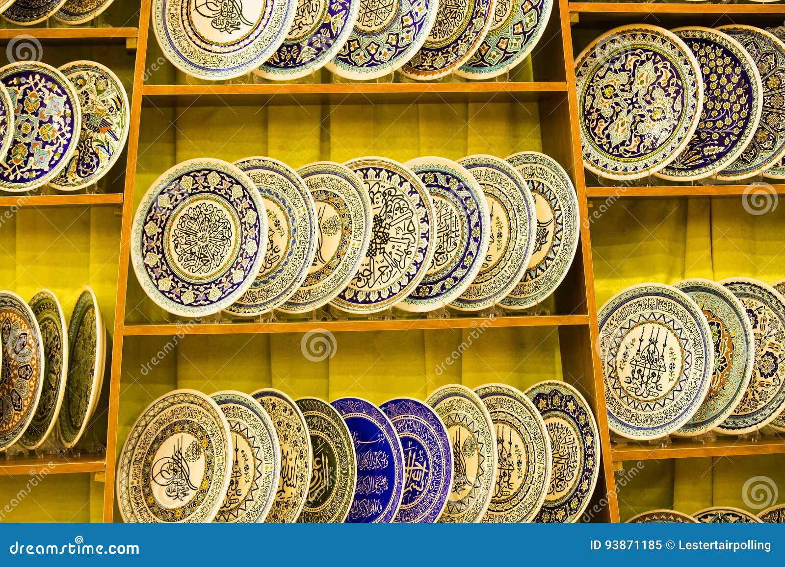 Traditional Turkish Decorative Ceramics Stock Image - Image of ...