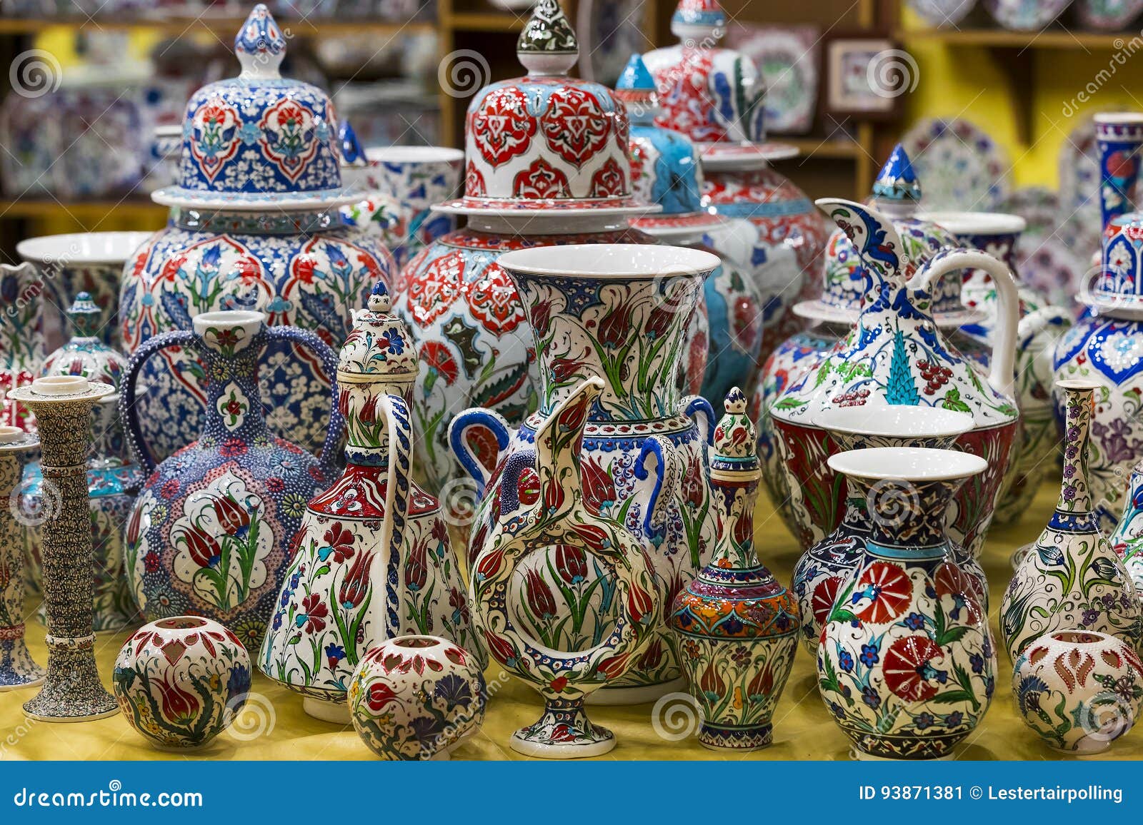 Traditional Turkish Decorative Ceramics Stock Image - Image of antique ...