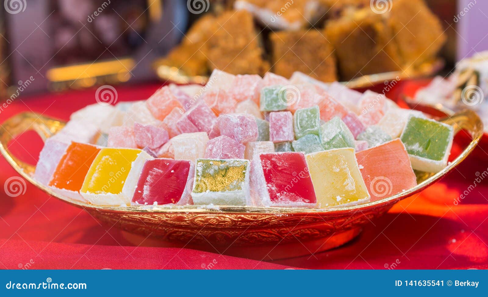 Traditional Turkish Delight Lokum Candy Stock Image - Image of locum ...
