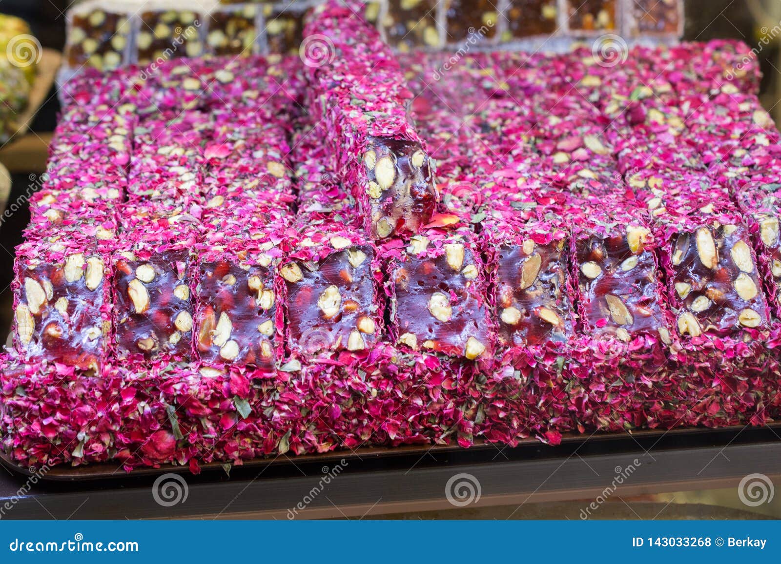 Traditional Turkish Delight Lokum Candy Stock Photo - Image of delights ...