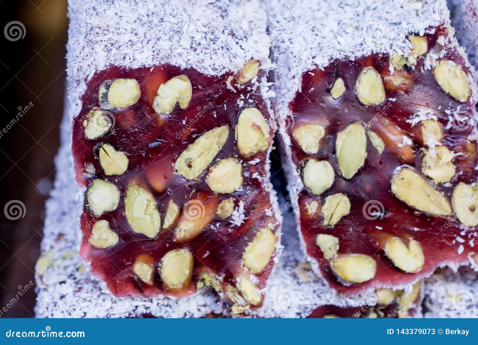 Traditional Turkish Delight Lokum Candy Stock Image - Image of cuisine ...