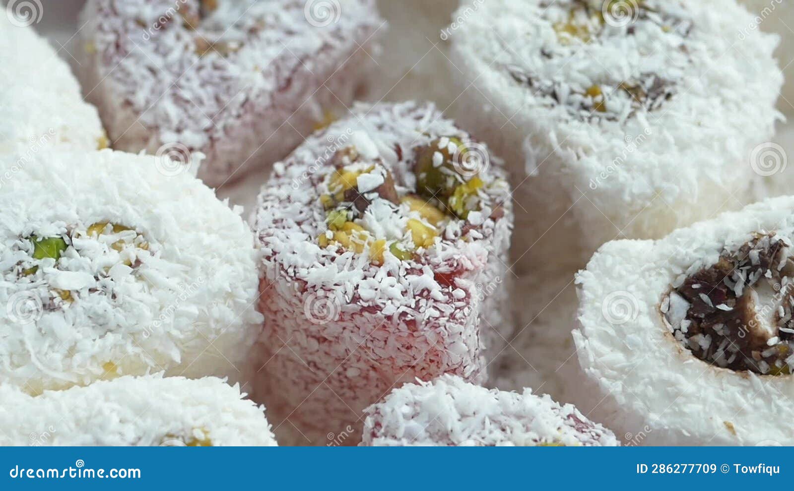 Traditional Turkish Delight with Nut Stock Video - Video of arabic ...