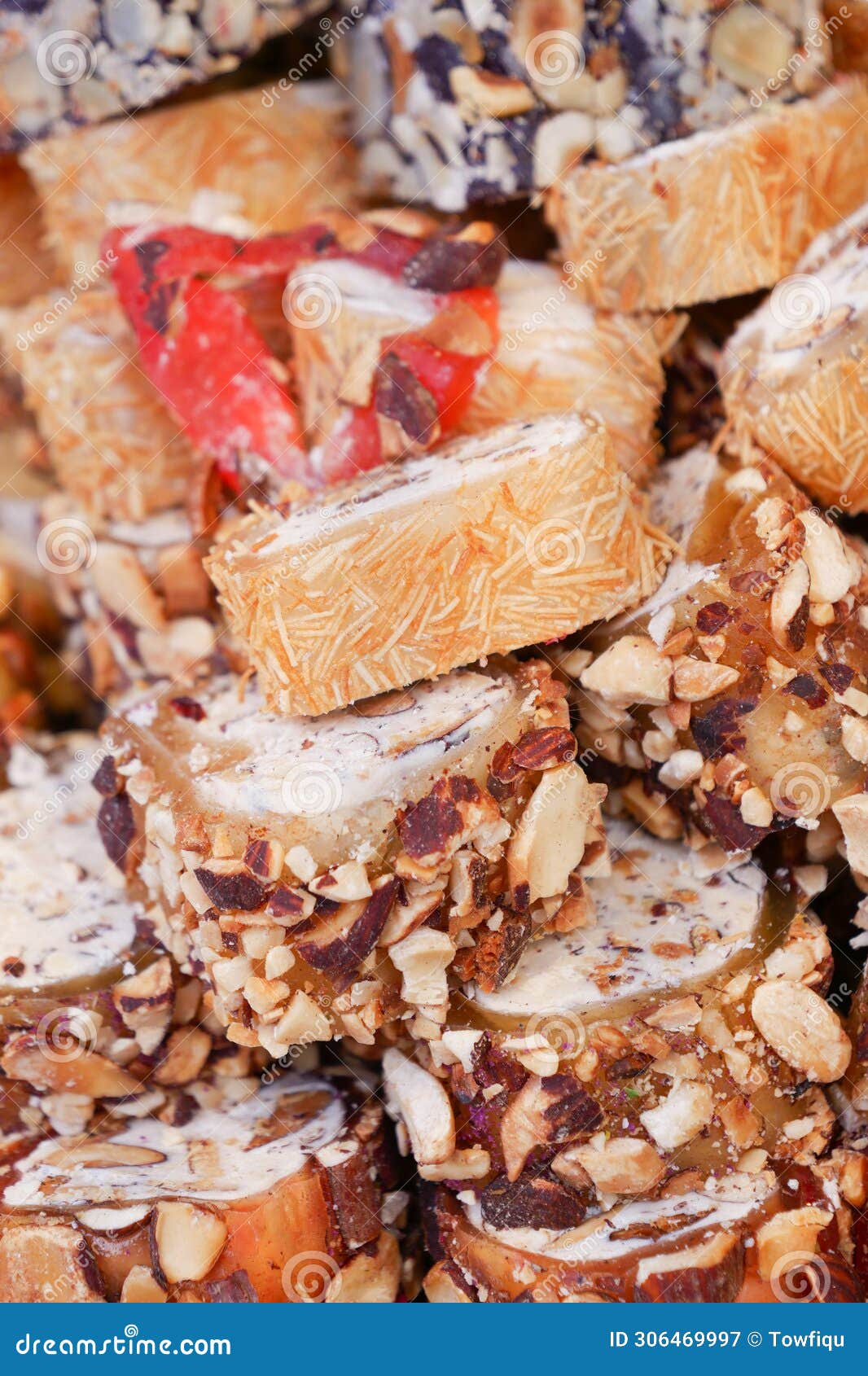 Traditional Turkish Delight with Nut Stock Image - Image of snack ...
