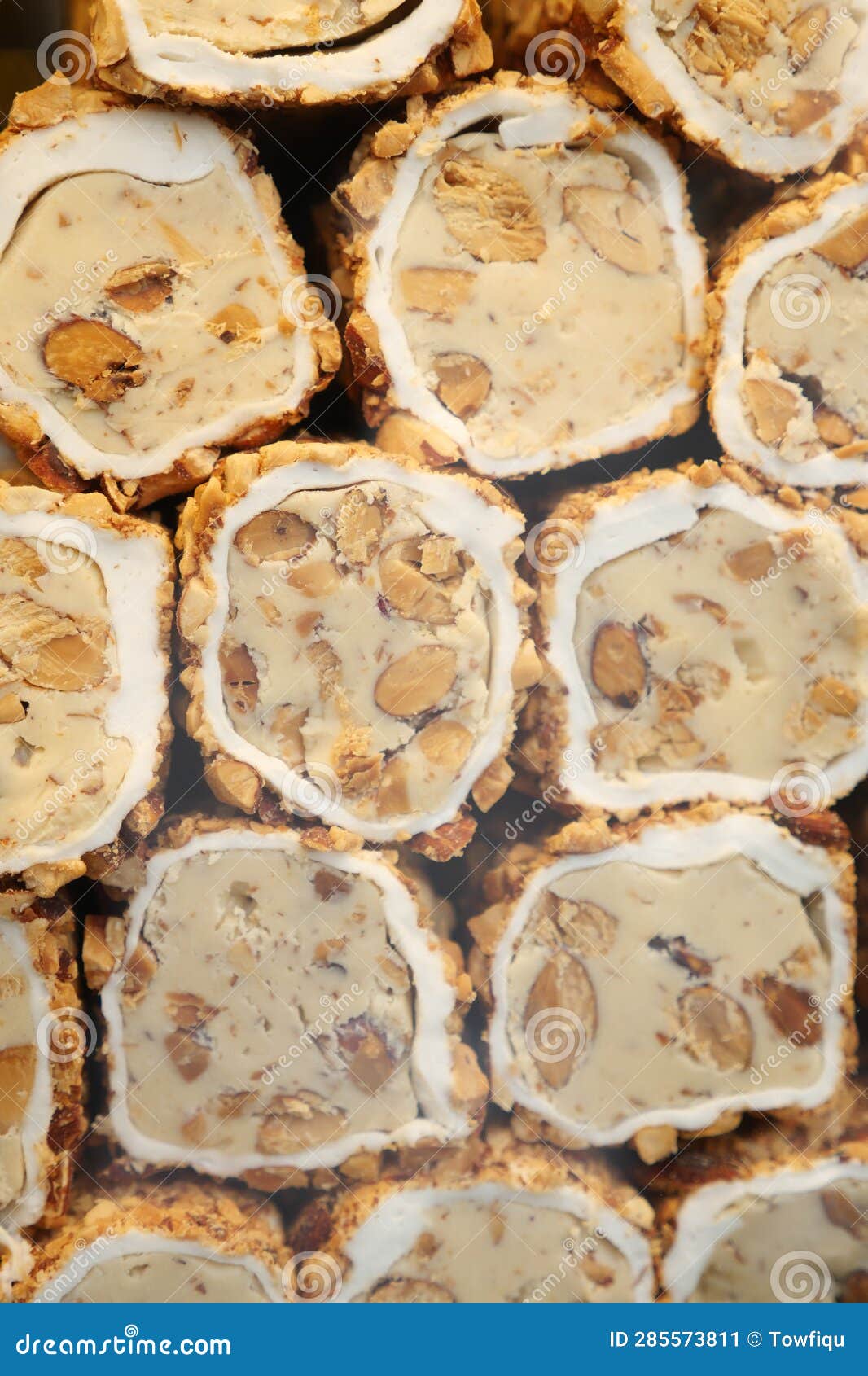 Traditional Turkish Delight with Nut Stock Image - Image of snack ...