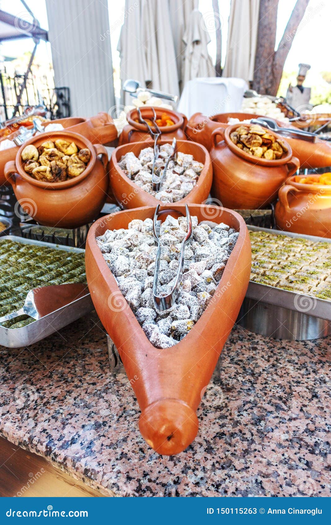Traditional Turkish Delight in an Open Buffet in a Hotel in Turkey ...