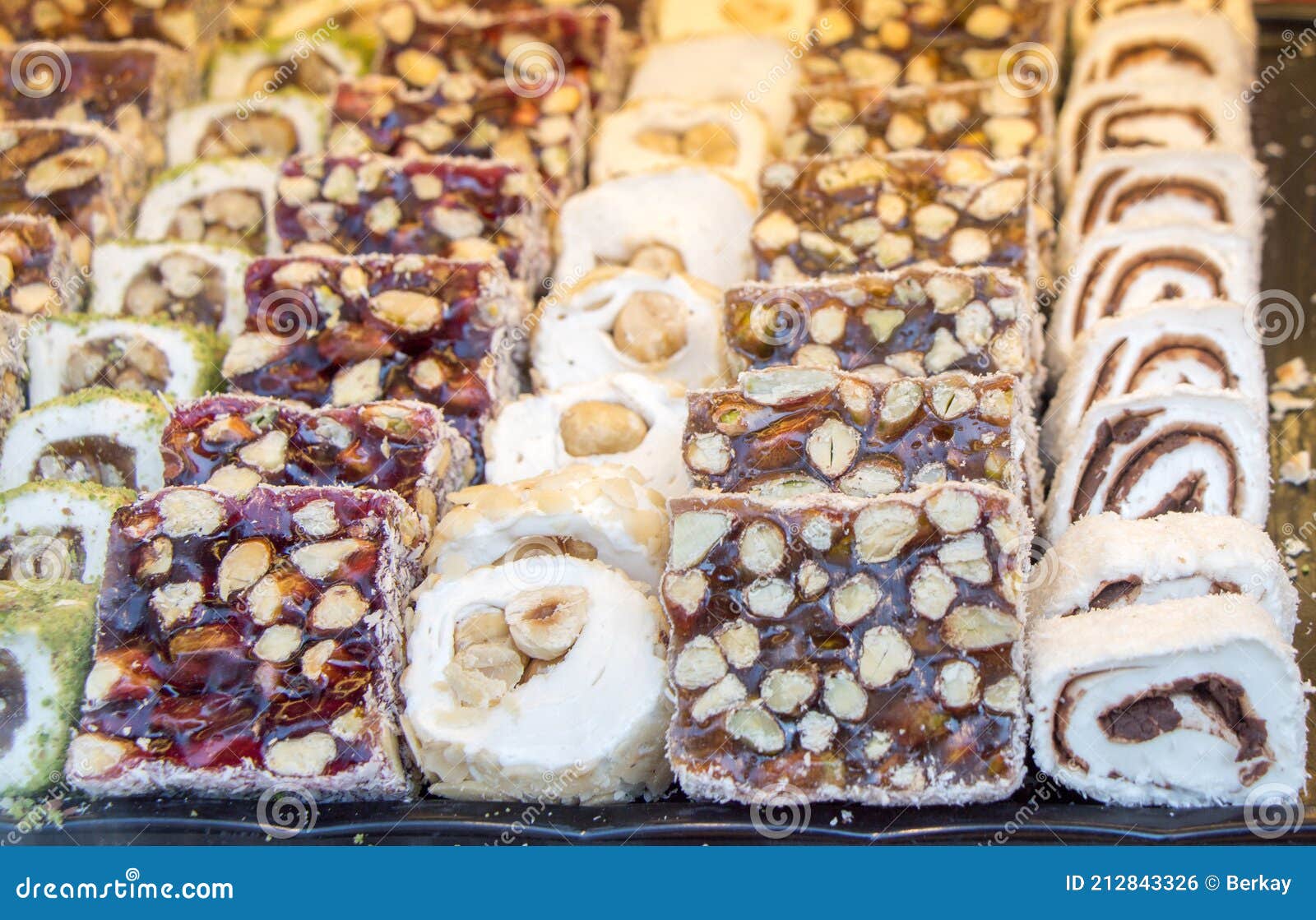 Traditional Turkish Delight Rahat Lokum Stock Photo - Image of ...