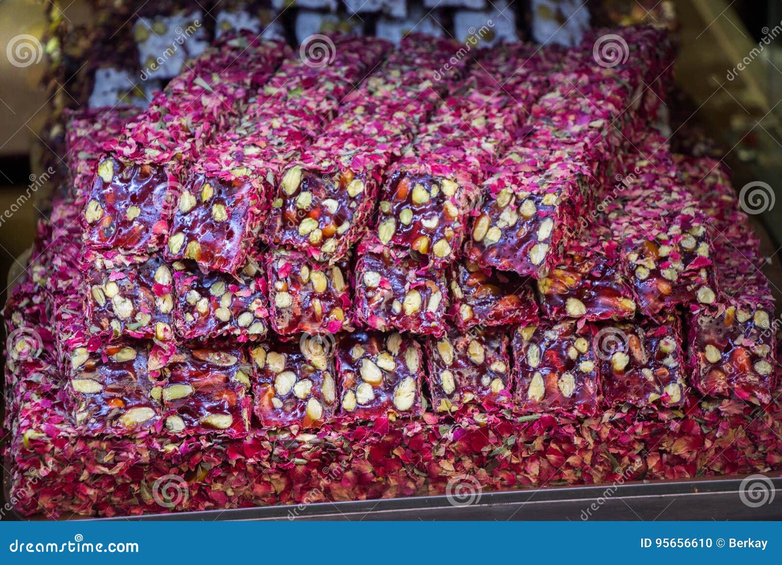 Traditional Turkish Delight Rahat Lokum Stock Photo - Image of dessert ...