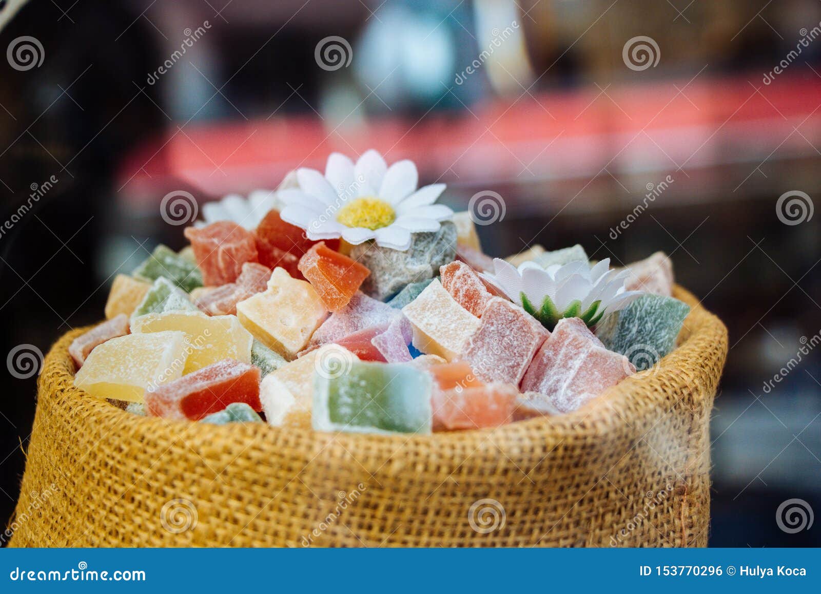 Traditional Turkish Delight, Soft Candy Stock Photo - Image of bazaar ...