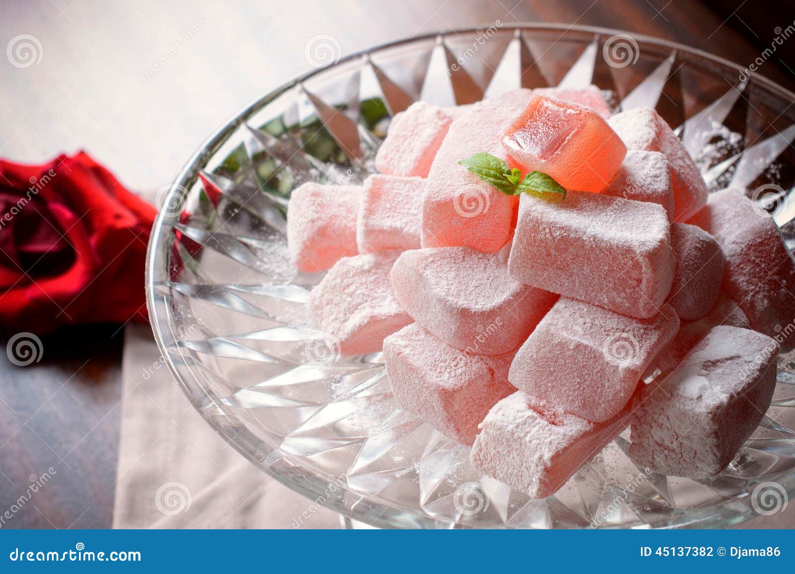 Traditional Turkish Delight with Stock Photo - Image of candy, spice ...