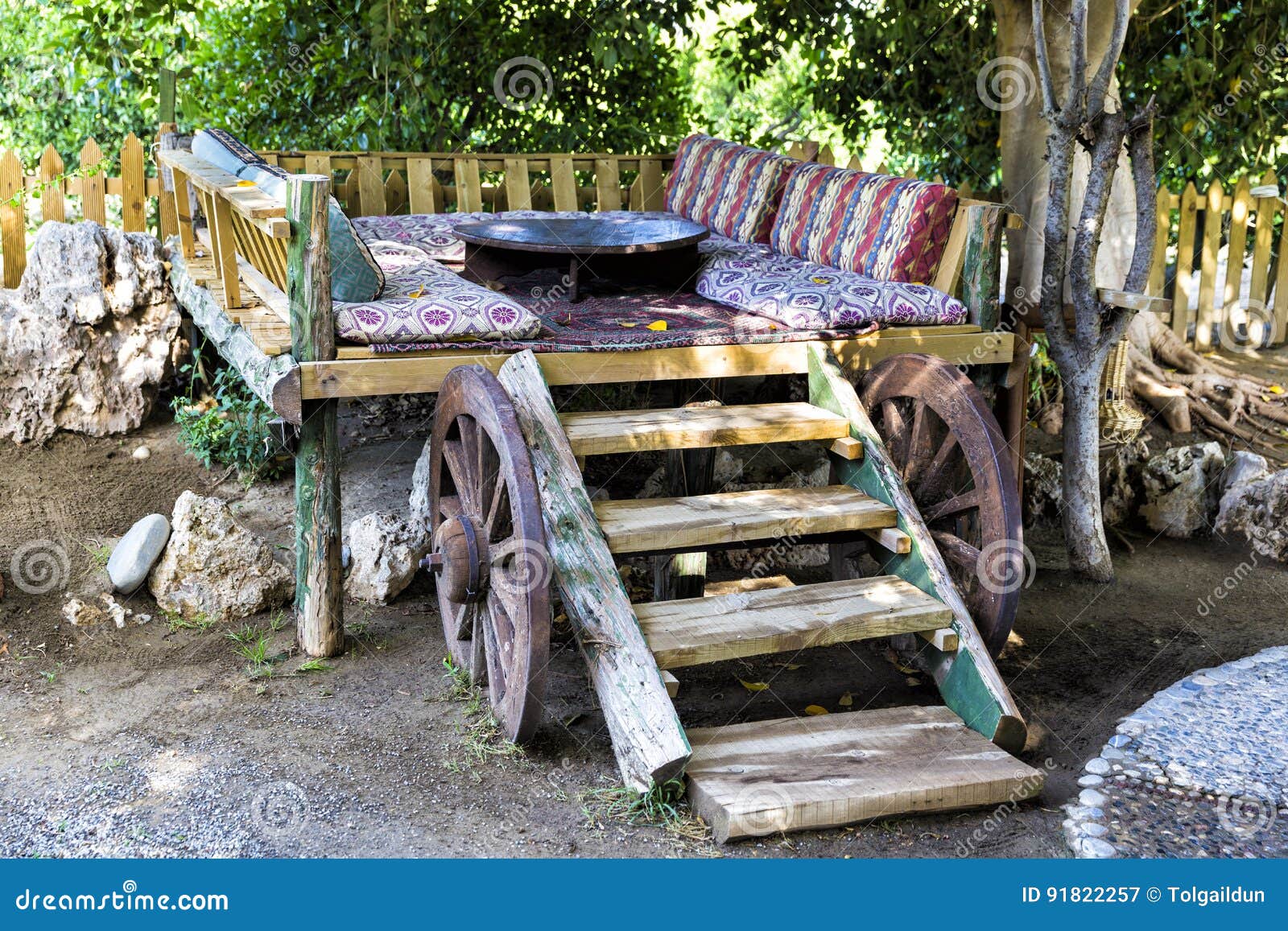 Traditional Turkish Dining Ground Table Stock Image - Image of culture ...