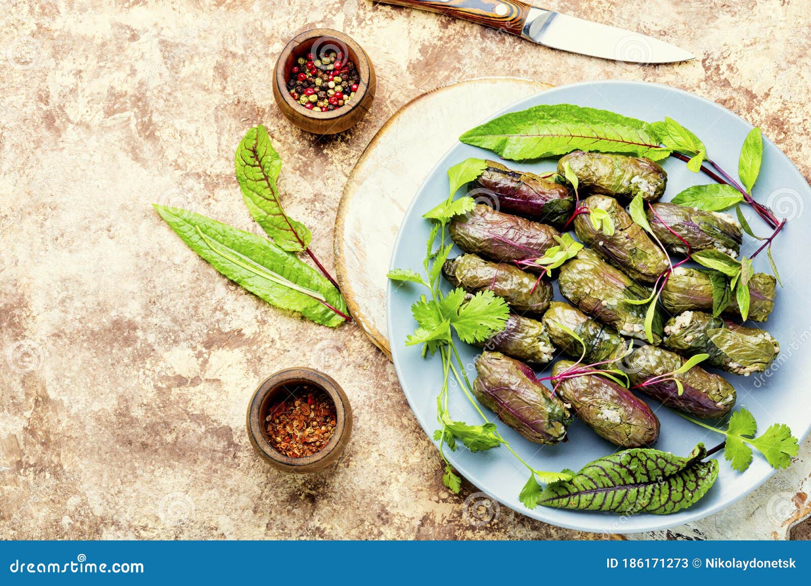 Traditional Turkish dolma stock image. Image of leaf - 186171273
