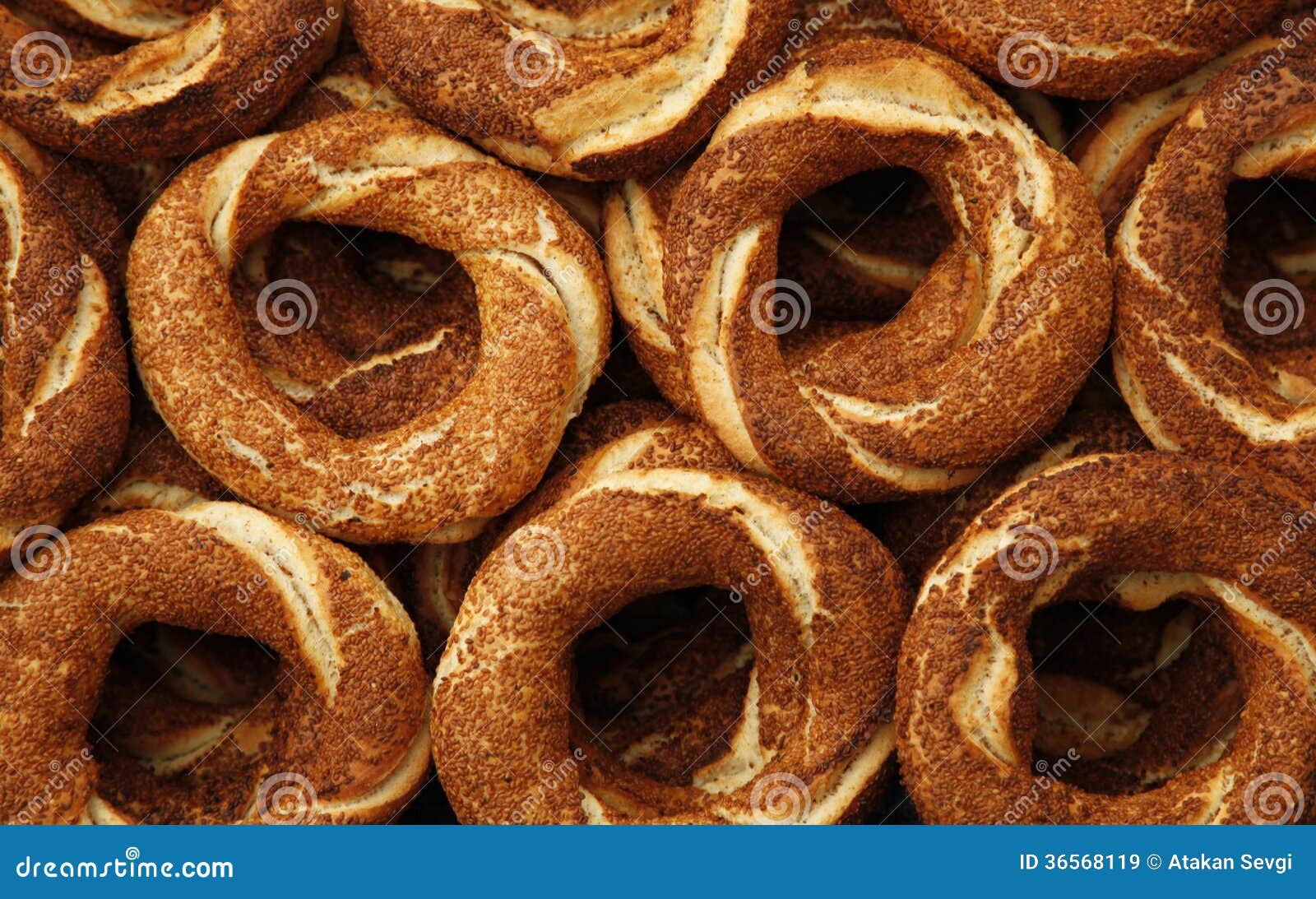 Traditional Turkish Donut, Called As Simit in Turkish Stock Image ...
