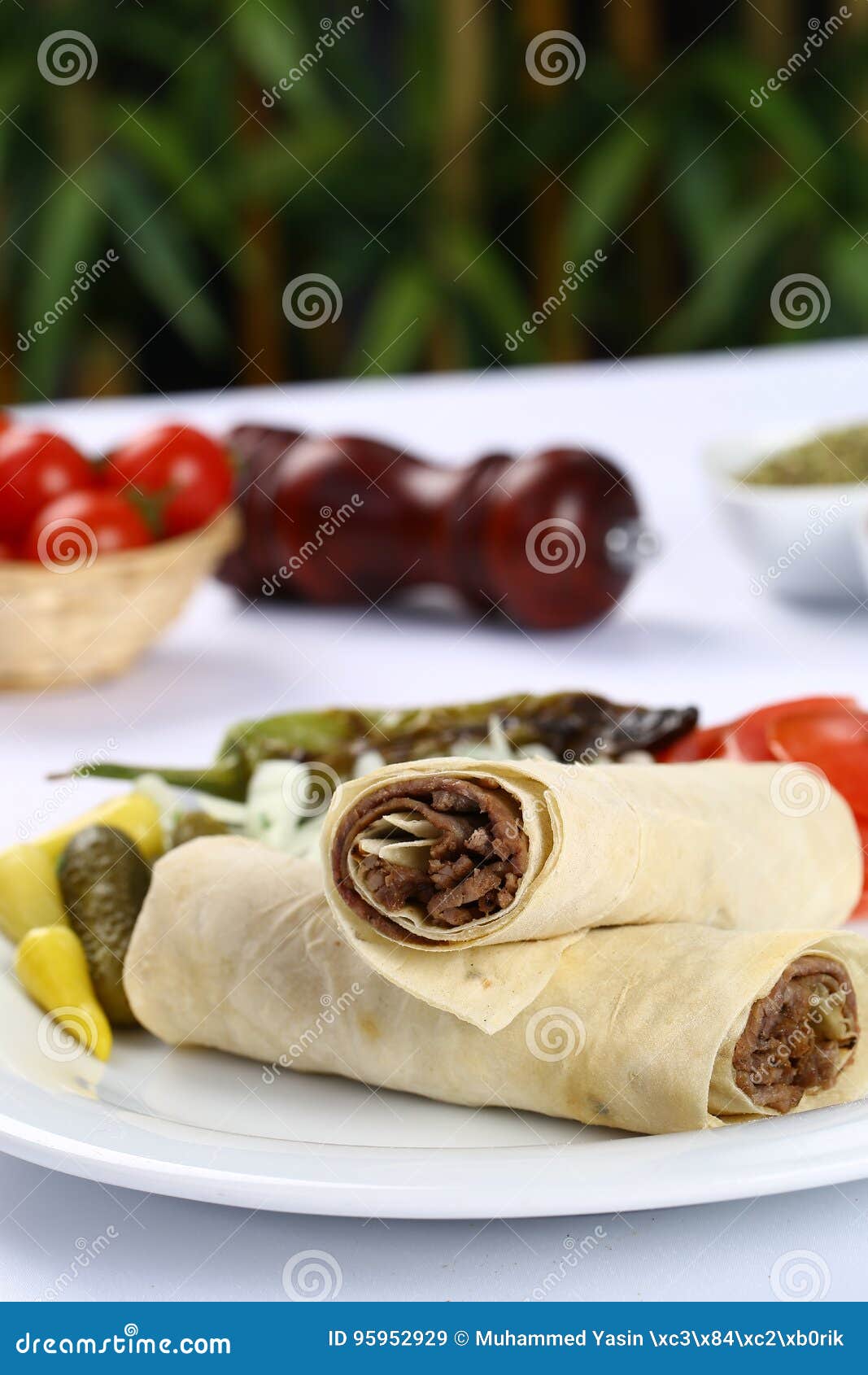 Traditional Turkish Durum, Wrap Stock Image - Image of kebab, meal ...
