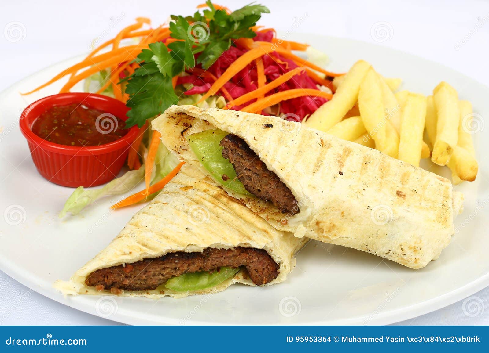 Traditional Turkish Durum, Wrap Stock Photo - Image of meal, doner ...