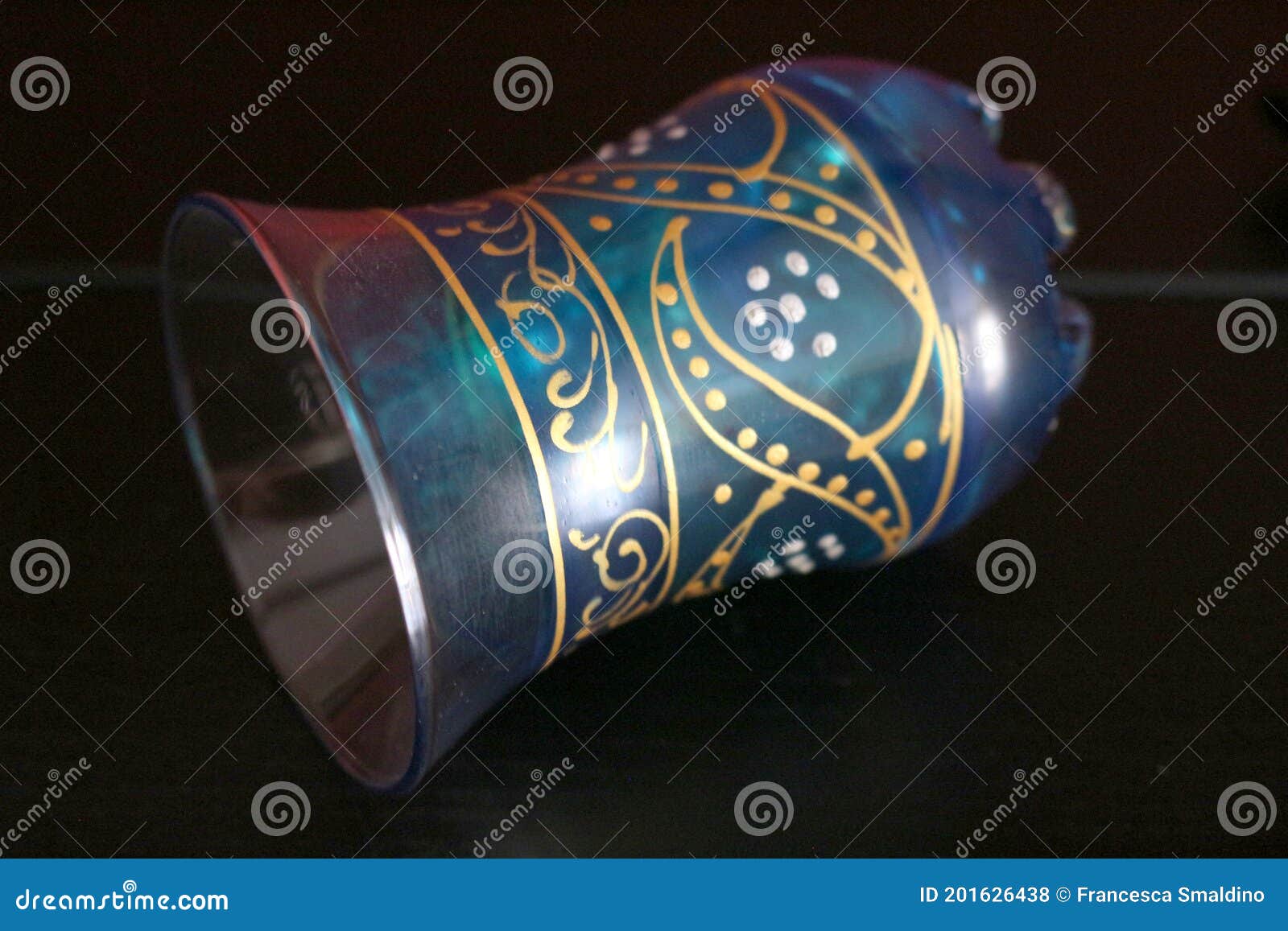 Traditional Turkish Glasses Blue and Red for Tea Stock Photo - Image of ...