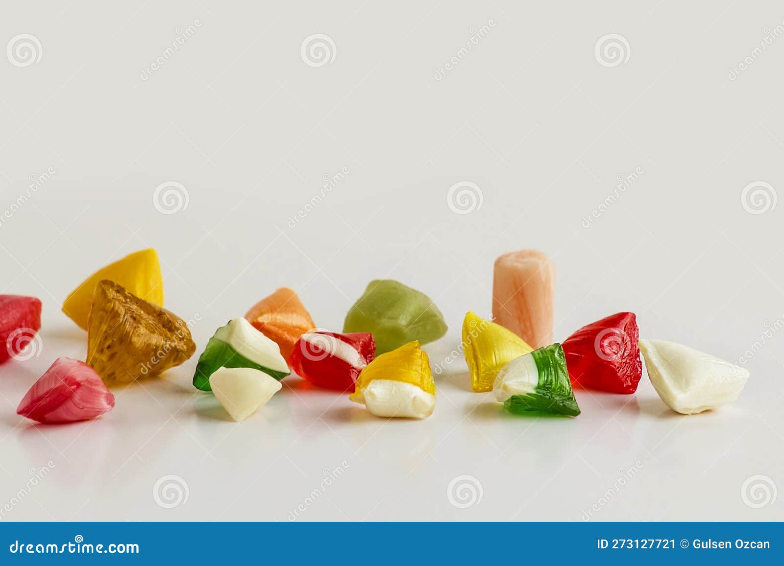 Traditional Turkish Hard Candy Akide in Line on White Surface Stock ...