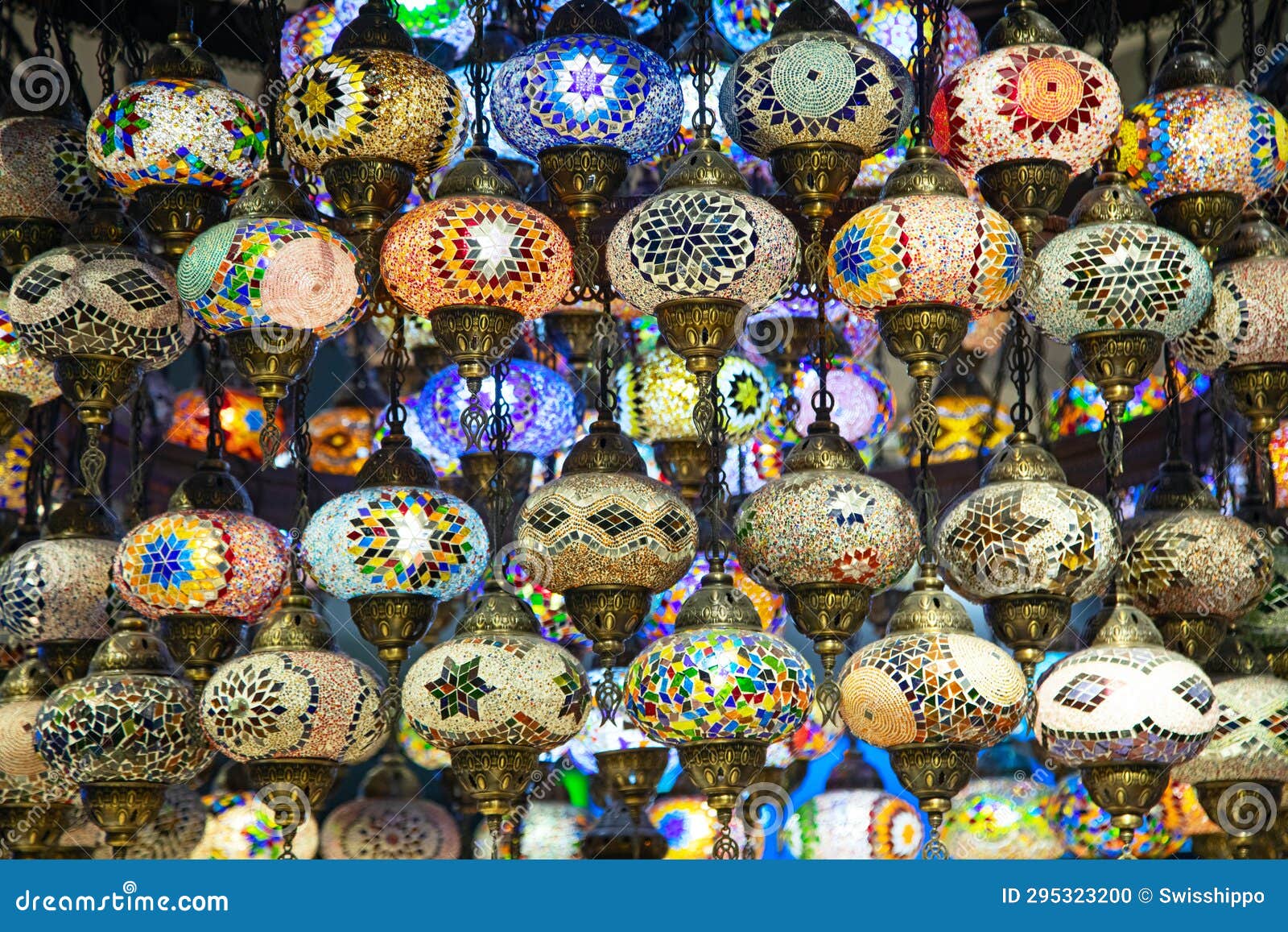 Traditional turkish lamps stock photo. Image of asia - 295323200