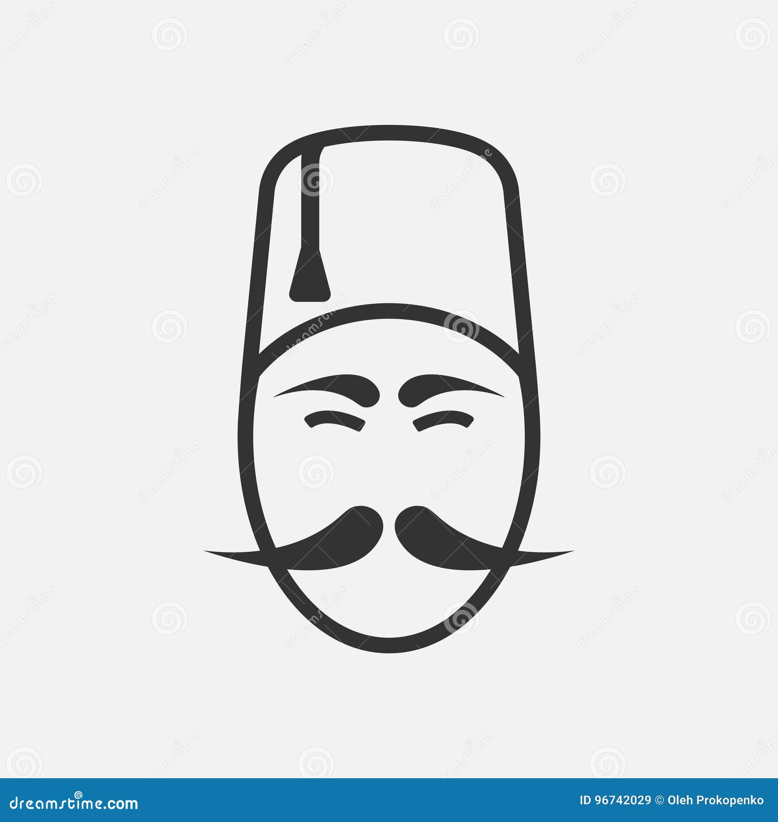 Traditional Turkish Man Icon Stock Vector - Illustration of background ...
