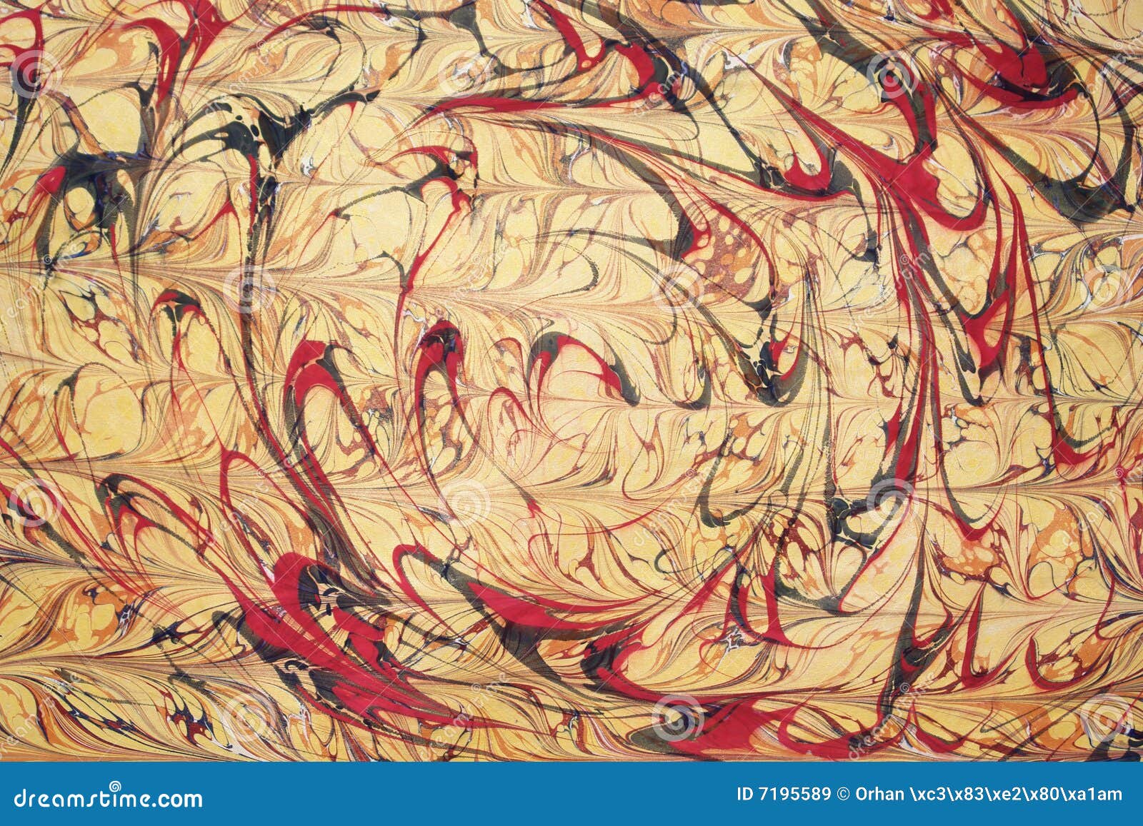 Traditional Turkish Marbled Paper Artwork Stock Image - Image of close ...