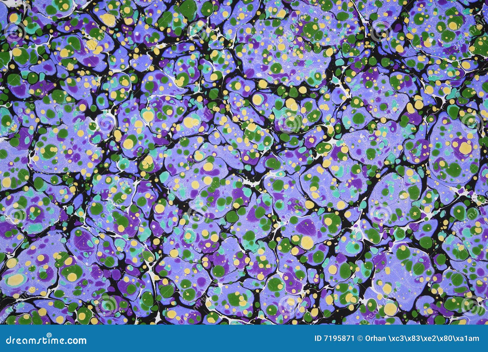 Traditional Turkish Marbled Paper Artwork Stock Image - Image of ...