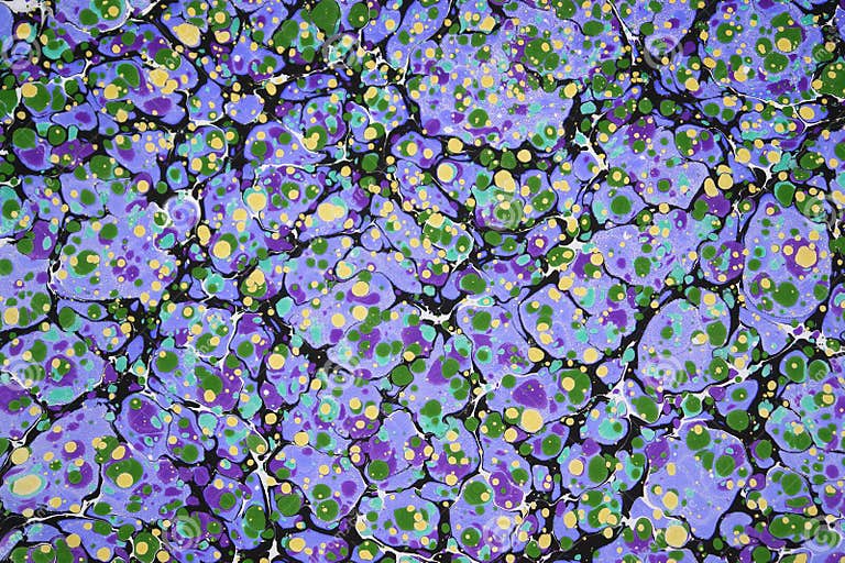 Traditional Turkish Marbled Paper Artwork Stock Image - Image of ...