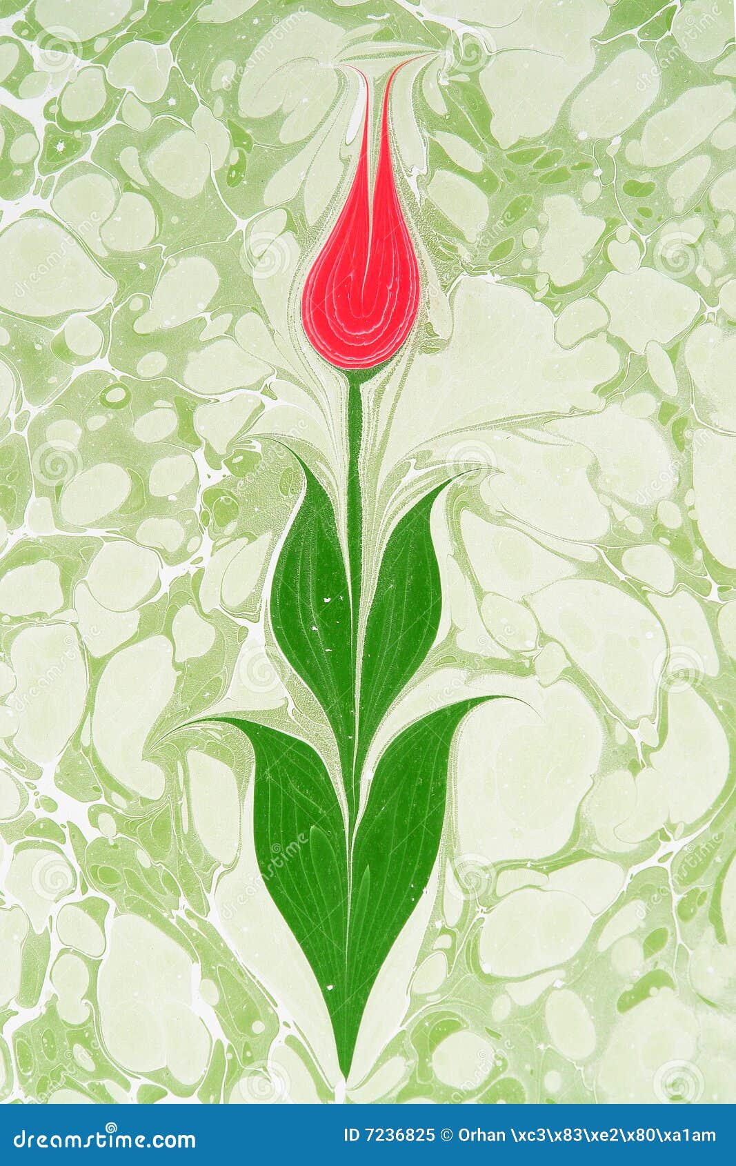 Traditional Turkish Marbled Paper Artwork Stock Illustration ...