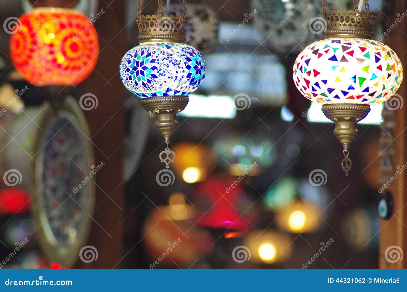 Traditional Turkish Mosaic Lanterns Stock Photo - Image of oriental ...