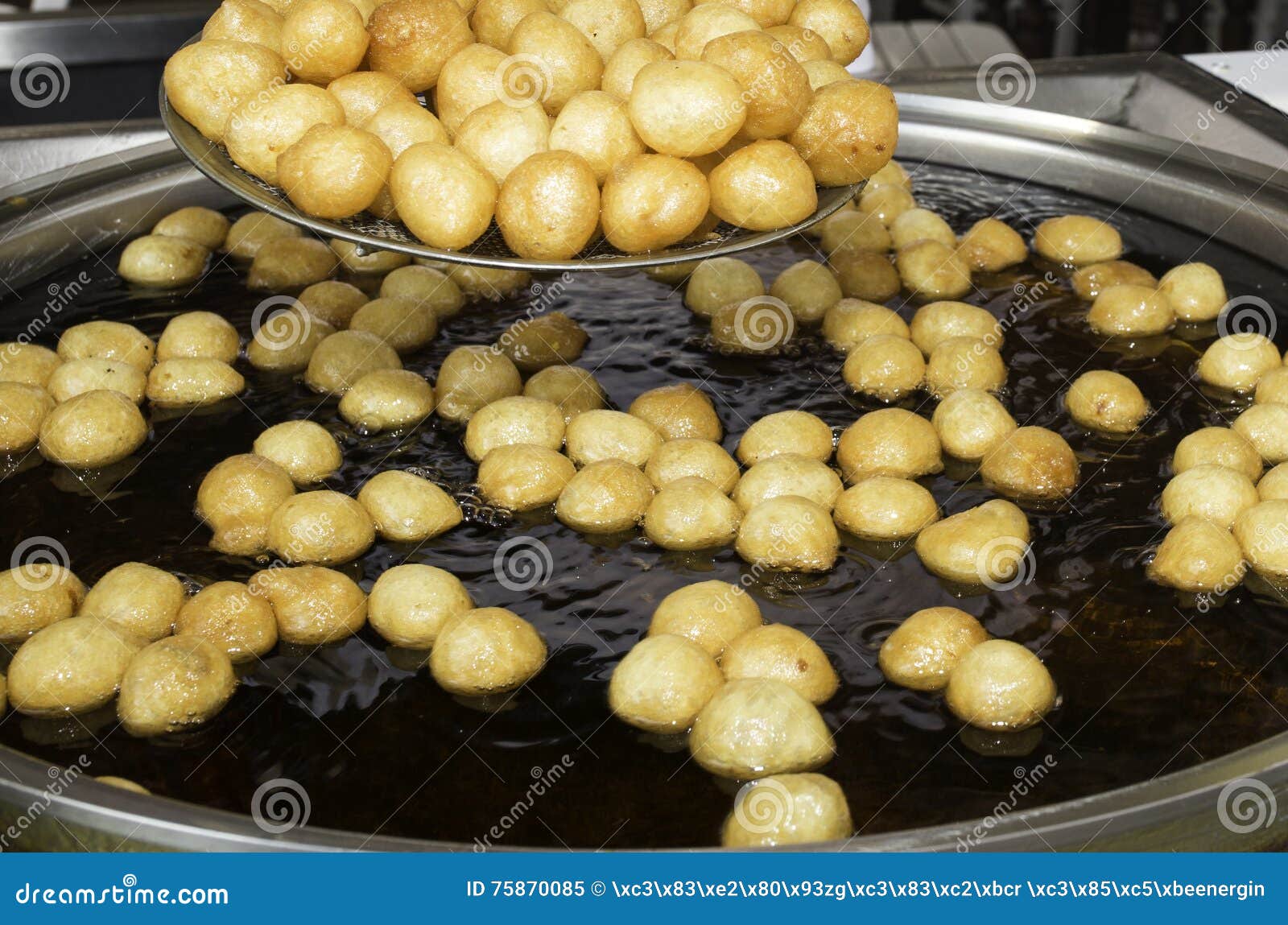 Traditional Turkish Pastry: Lokma Stock Image - Image of calorie ...