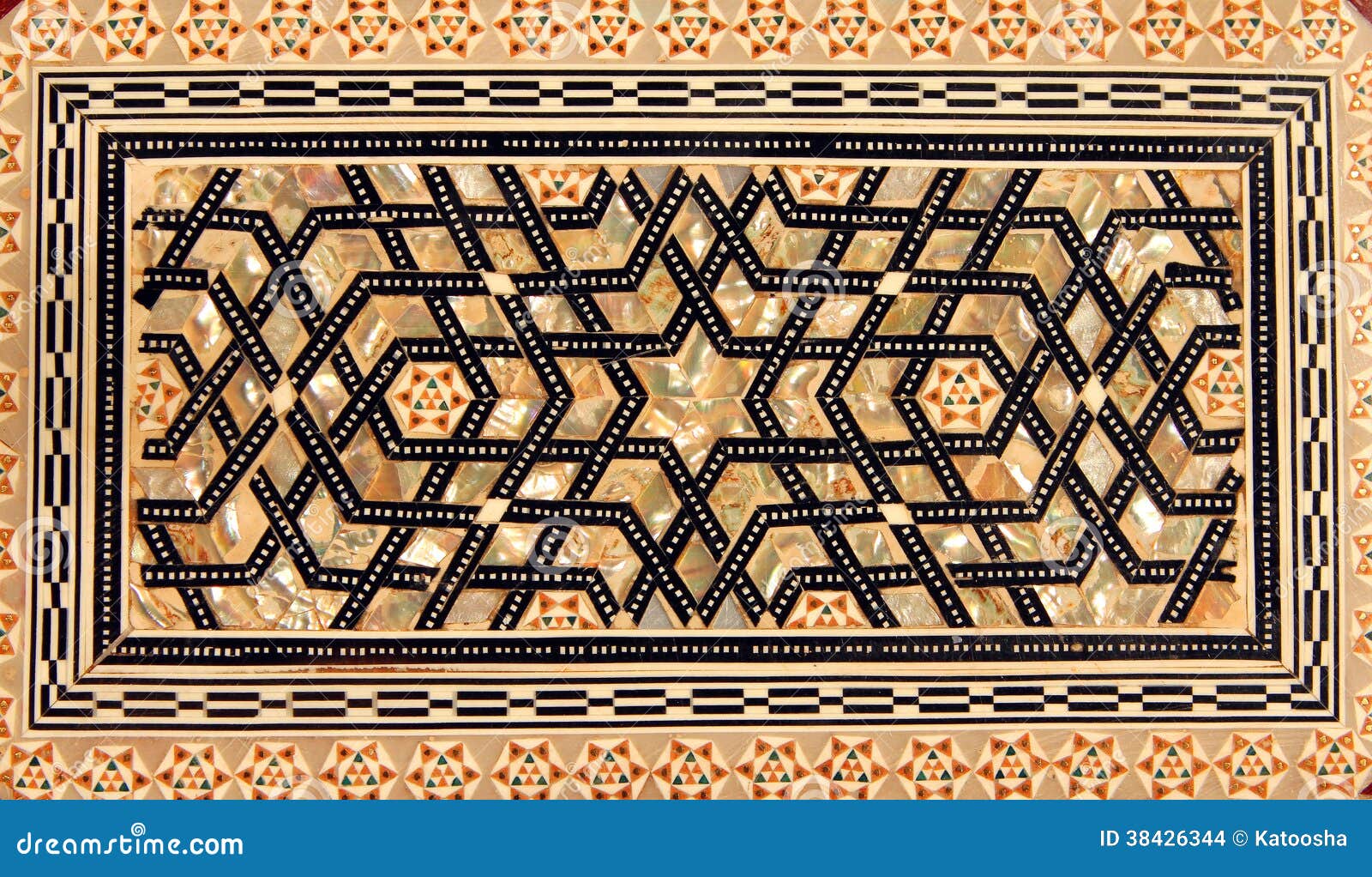 Traditional Turkish Pattern on Wooden Box Stock Photo - Image of boxes ...
