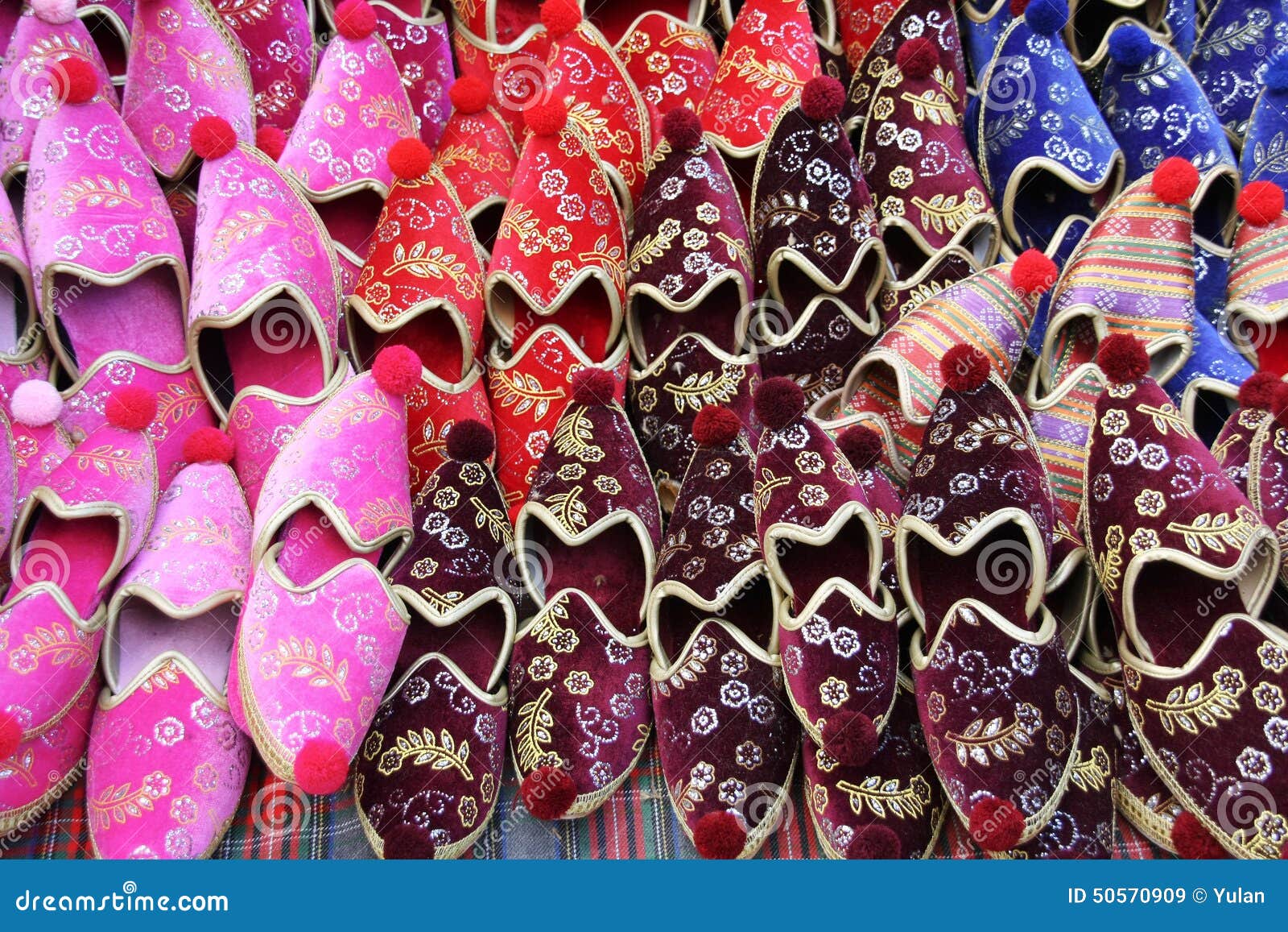 Traditional Turkish Slippers Stock Image - Image of embroiled, footware ...