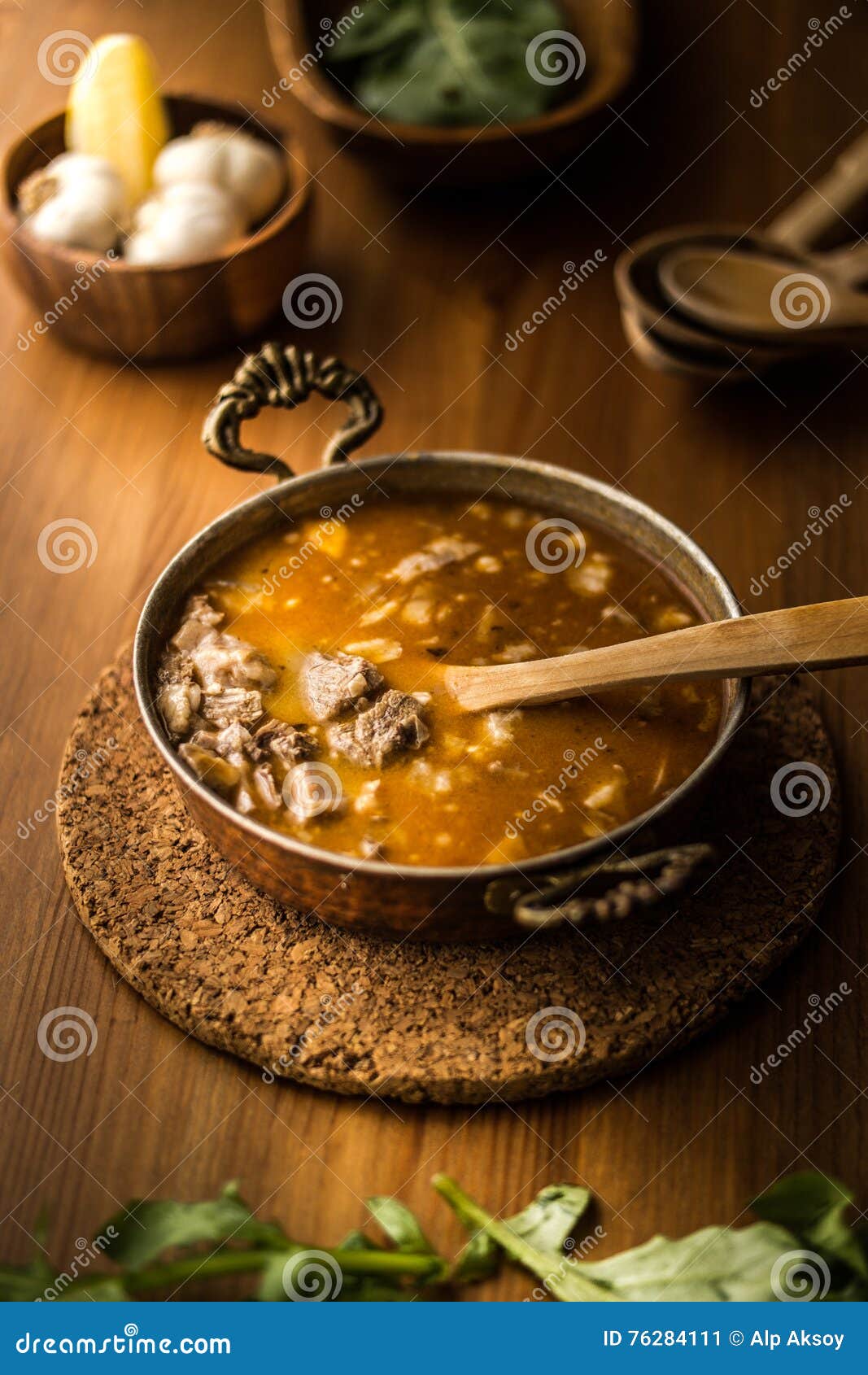 Traditional Turkish Soup Kelle Paca. Stock Image - Image of gourmet ...